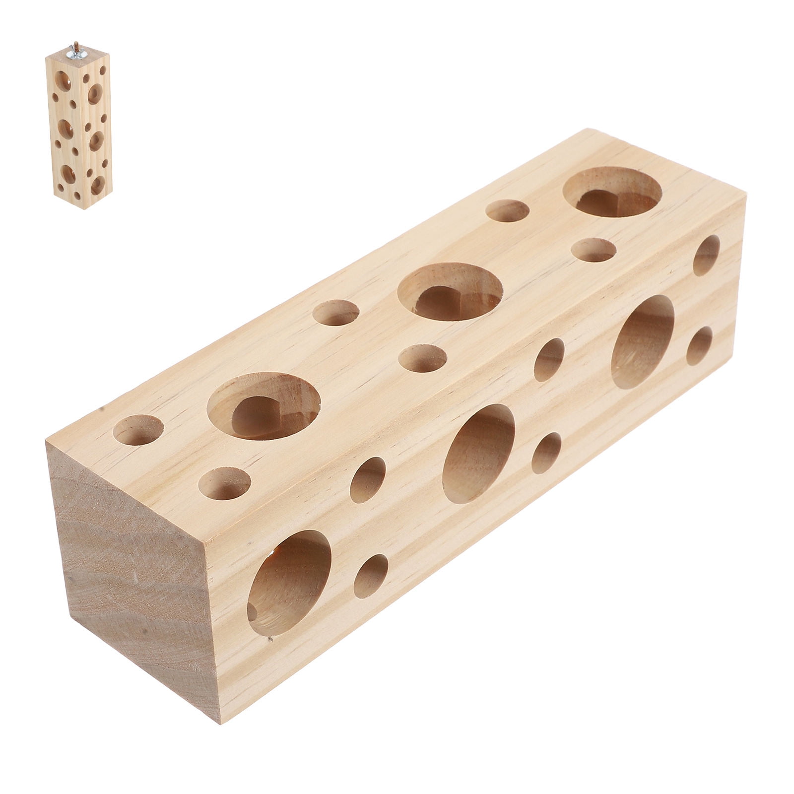 Masteelf Bird Wooden Block Chewing Toy Parrot Chewing Toy Wood Toys ...