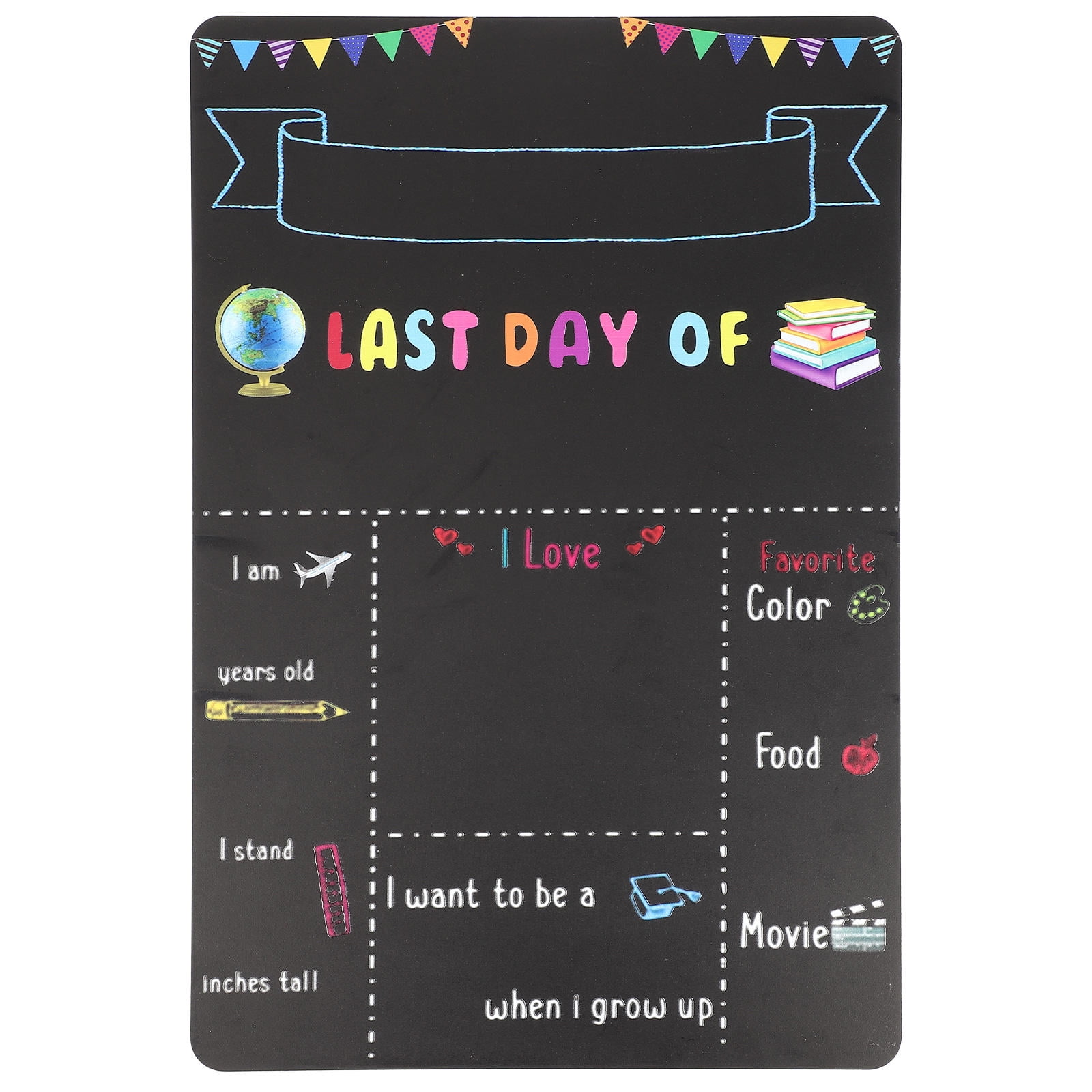 Masteelf Black Chalkboard School Sign for Writing Use Made of Synthetic ...