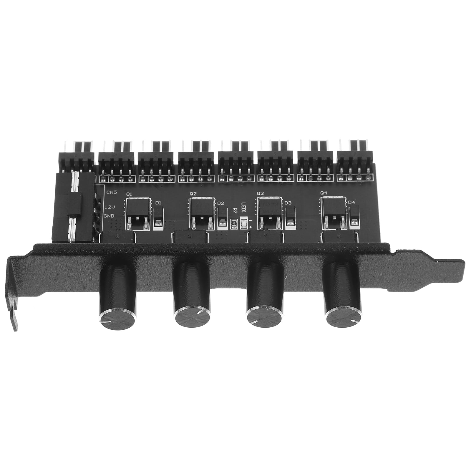 Masteelf Black Computer Case Fan Hub for Precise Speed Control with ...