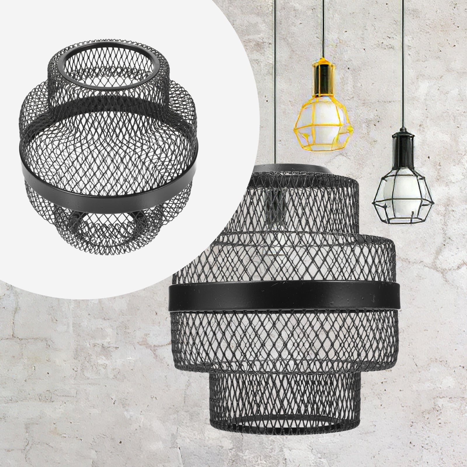 Masteelf Black Iron Pendant Light Shade for Decorative Hanging Lamp ...