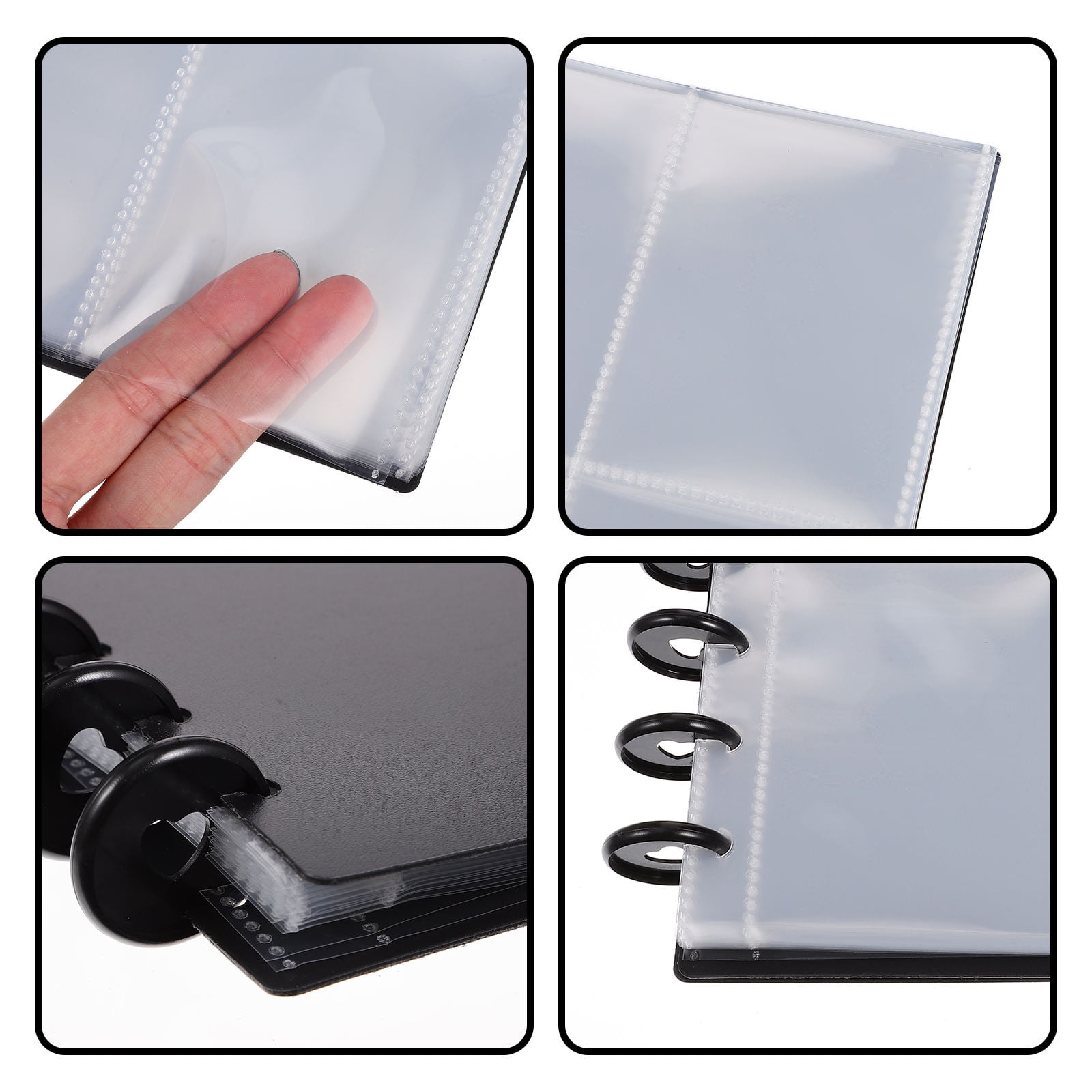 Masteelf Black PVC Photo Binder for Storing Postcards and Pictures ...