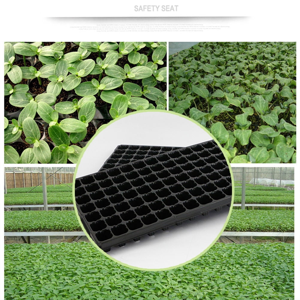 Masteelf Black Plastic Sprouter Tray for Plants 105 Cells Lightweight PVC Growing Trays for Home ...