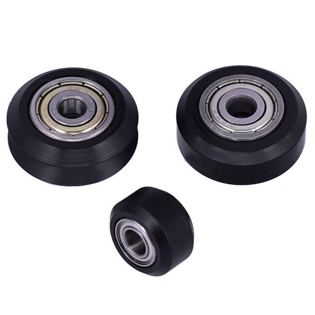 Masteelf Black Plastic Wheel with 5mm Inner Hole for 3D Printer Use ...