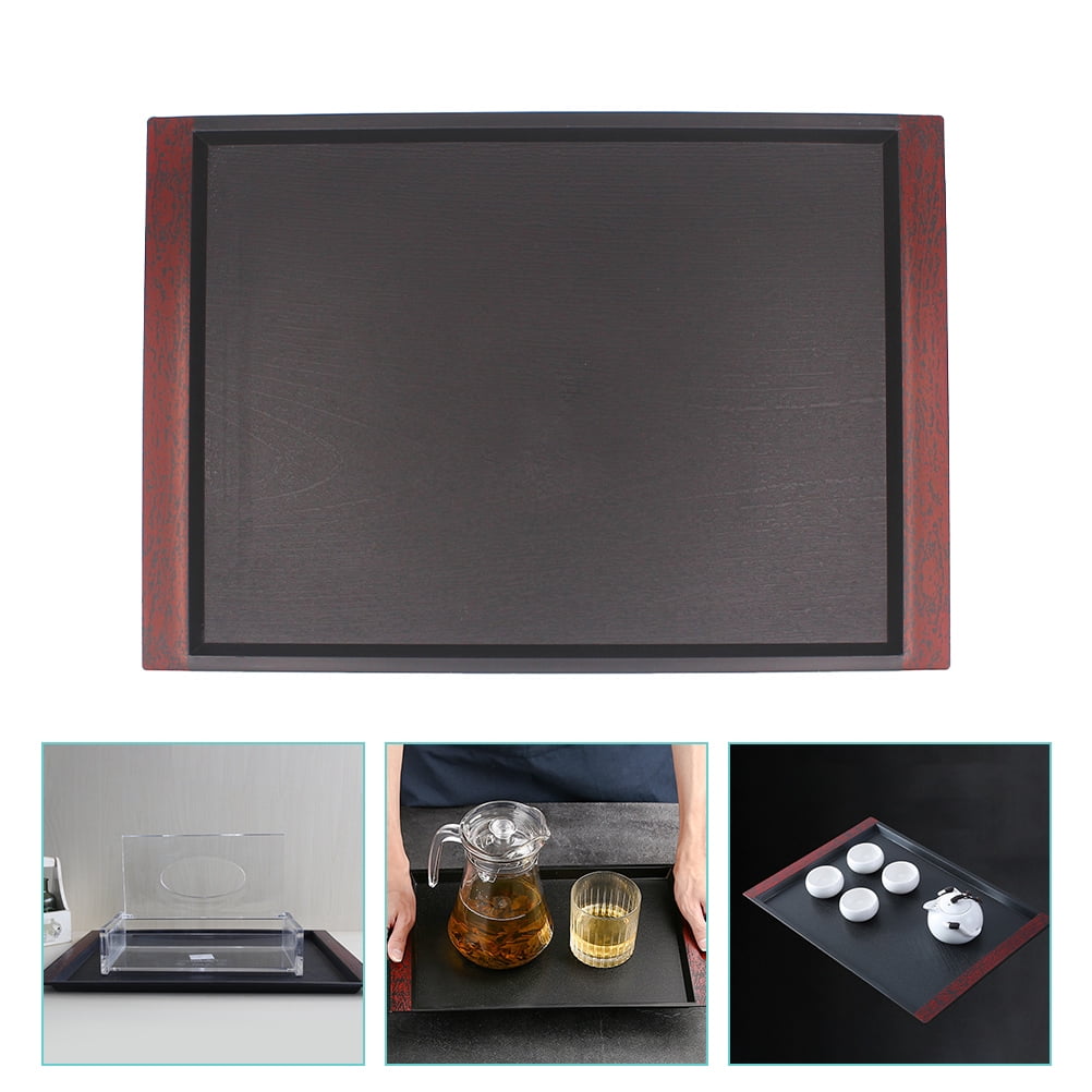 Masteelf Black Polypropylene Dessert Tray for Storage Use with ...