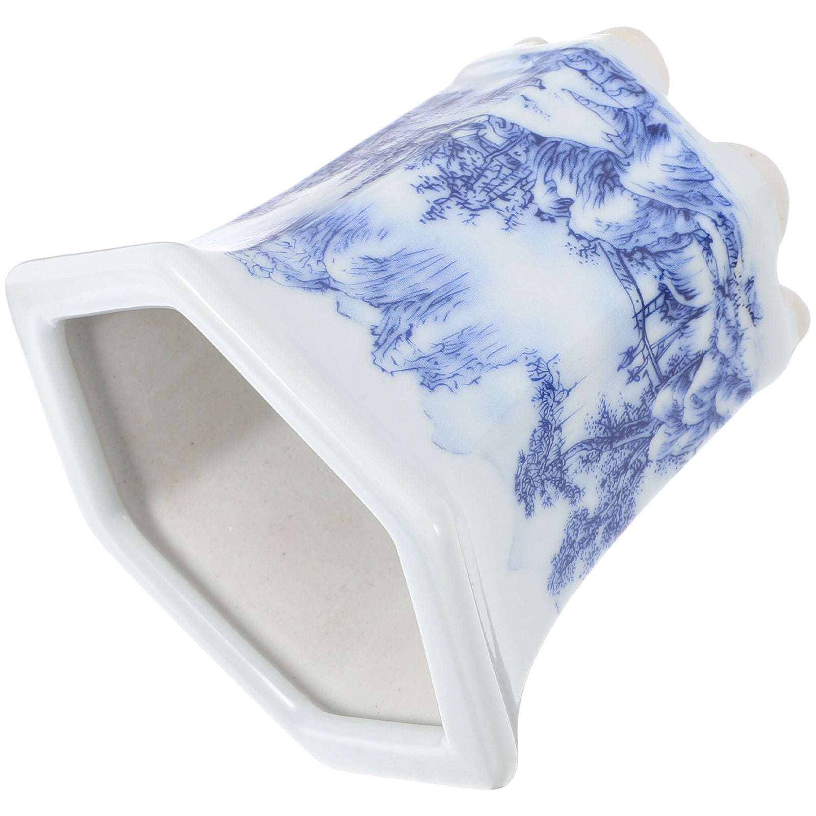 Masteelf Blue And White Porcelain Flower Pot For Succulents And Bonsai ...