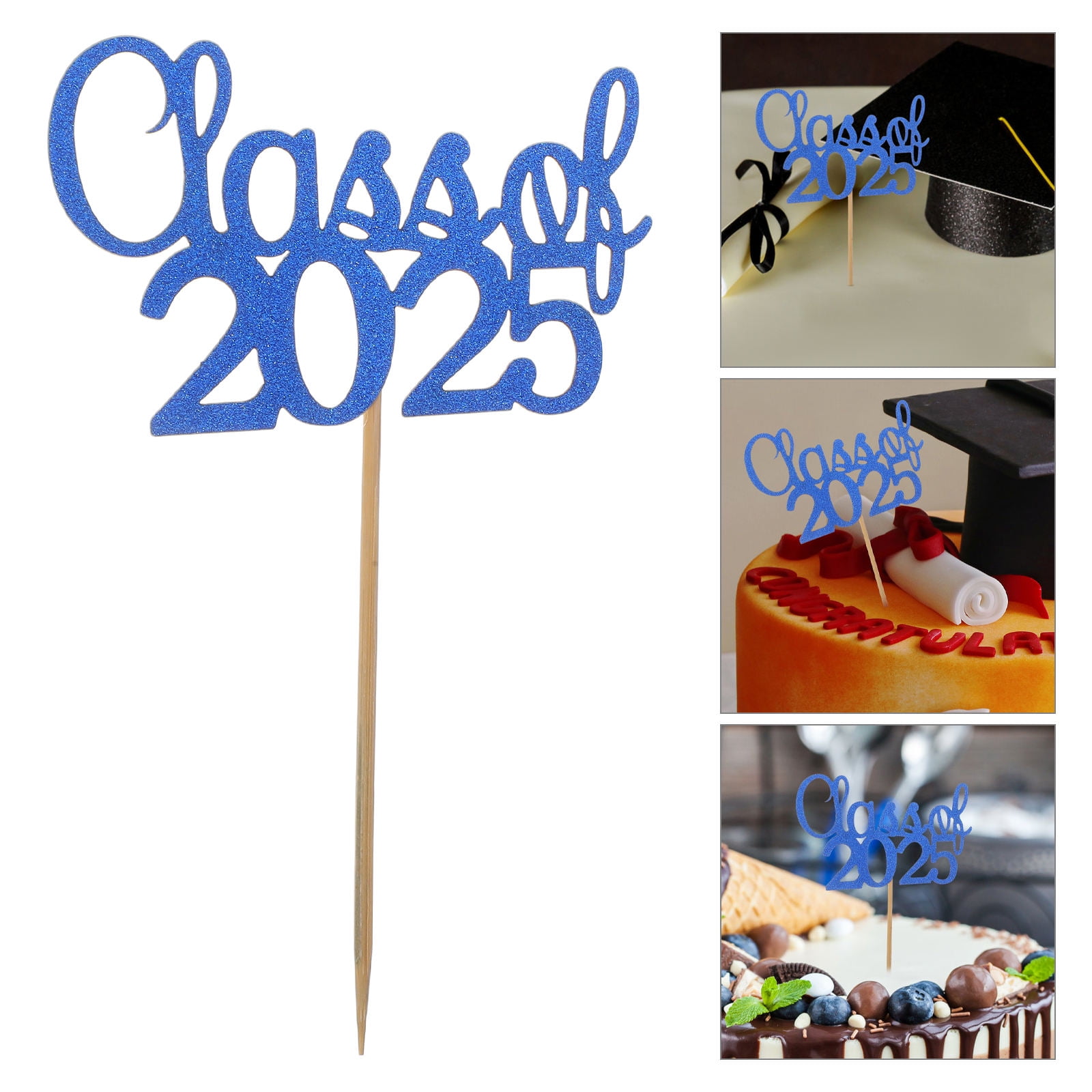 Masteelf Blue Graduation Hat Cake Topper for Home Celebrations Easy to ...