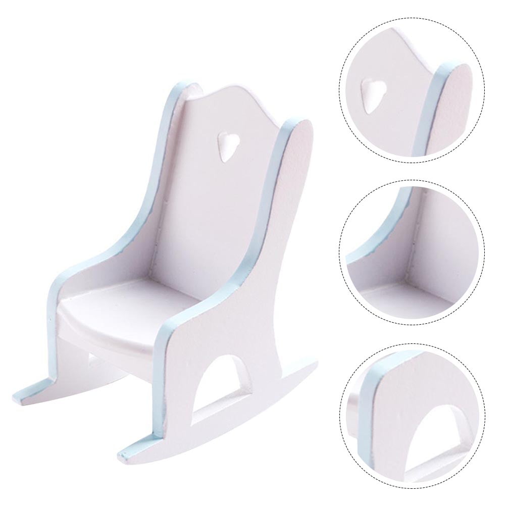 Masteelf Blue Miniature Rocking Chair for Kids Playing Composite ...