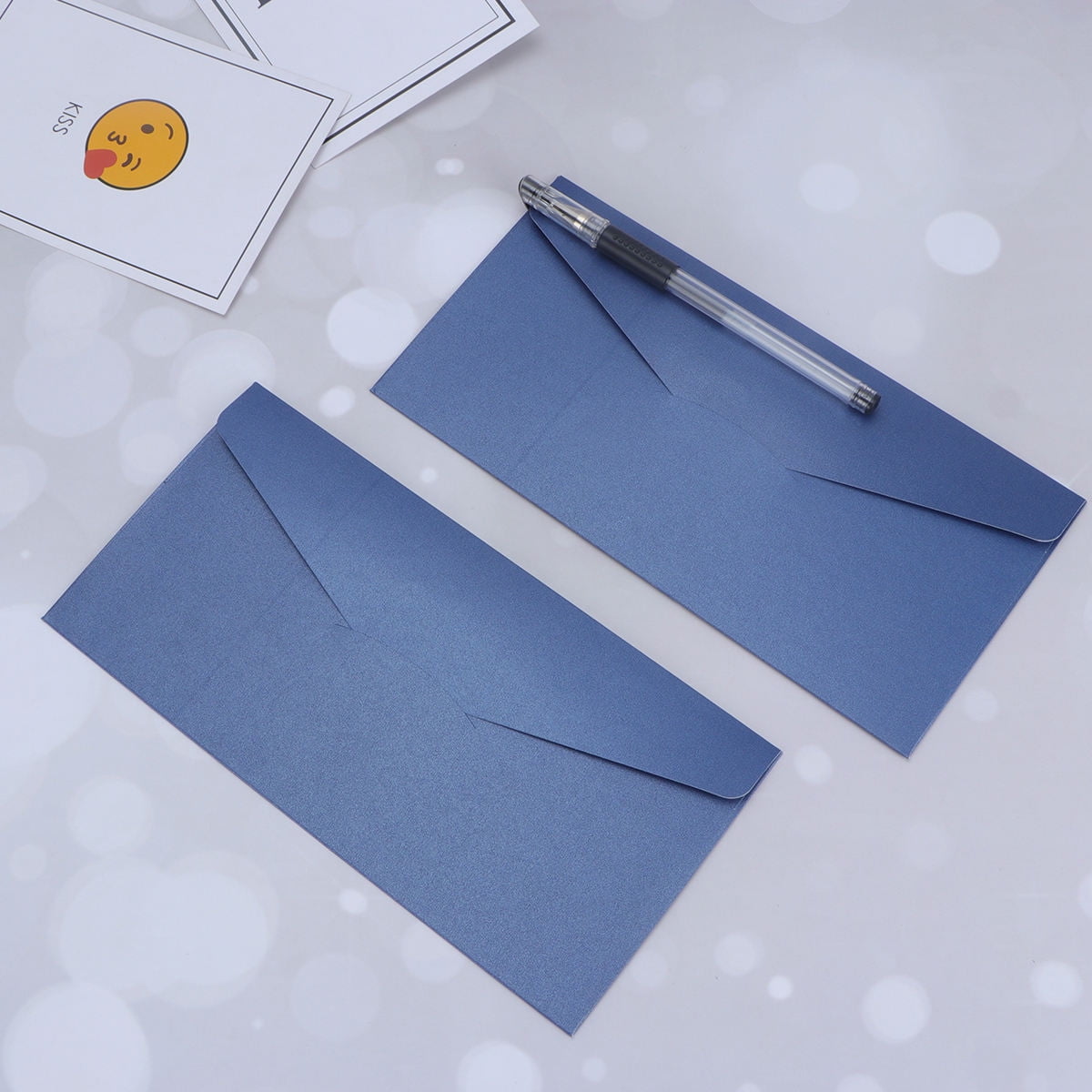 Masteelf Blue Paper Invitation Cards for Wedding Party with Elegant ...