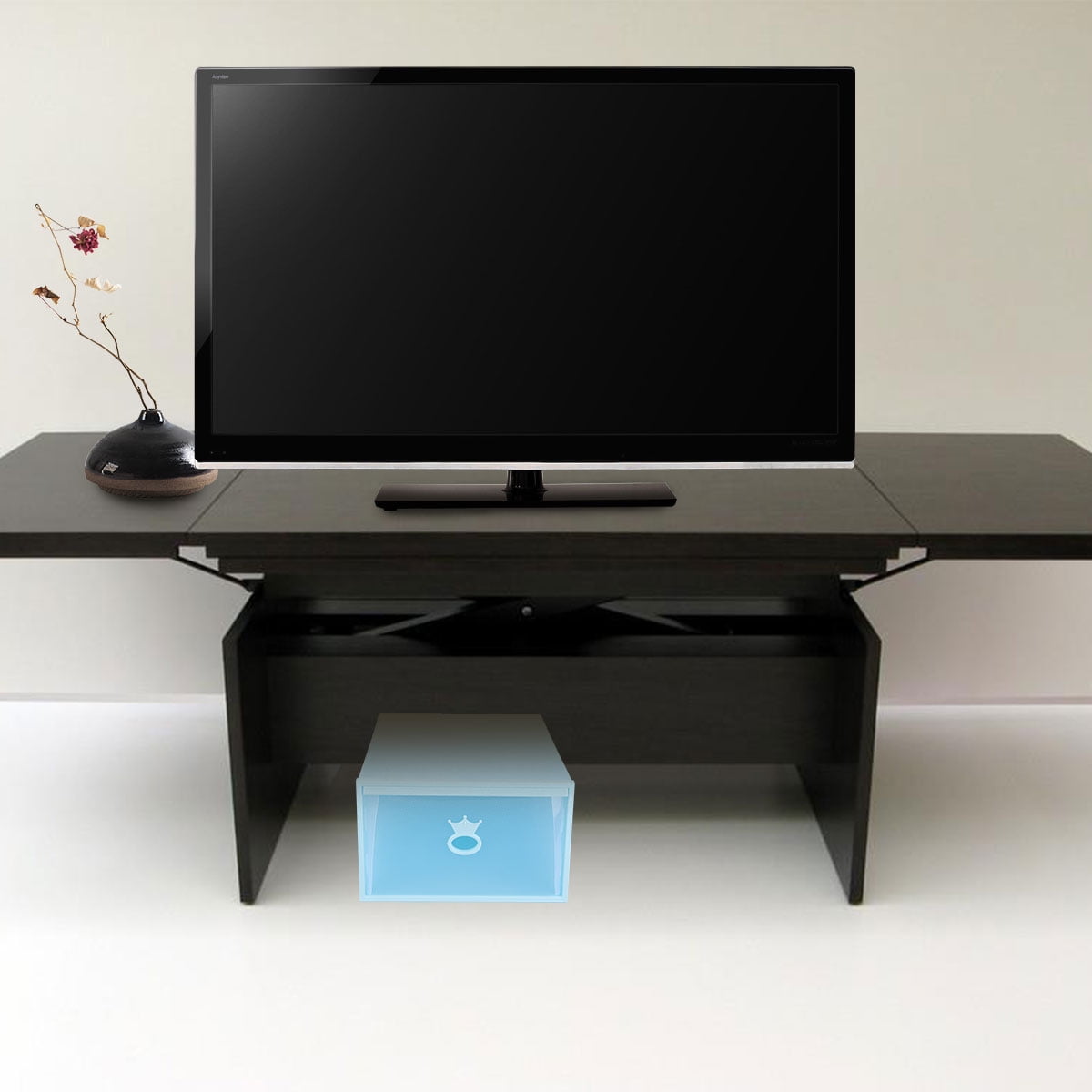 Masteelf Blue Plastic Shoes Storage Container with Transparent Visual ...