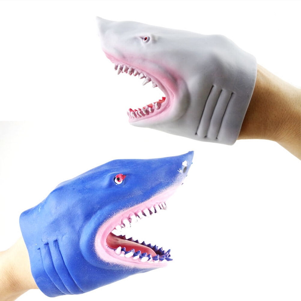 Masteelf Blue Shark Hand Puppet for Kids Playing Made of Safe Plastic ...