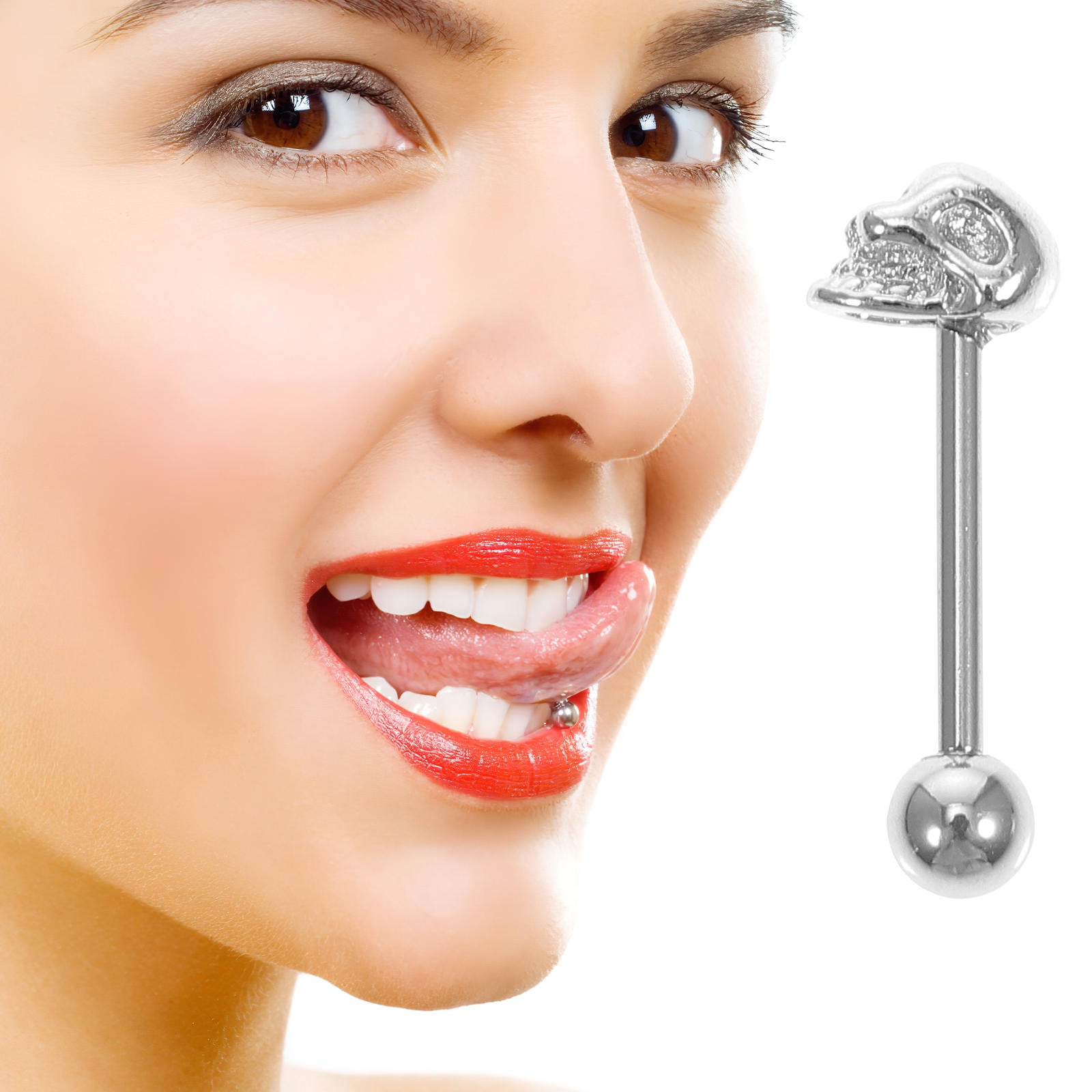 Masteelf Body Jewelry Piercing Stainless Steel Cool Barbell Evil ...