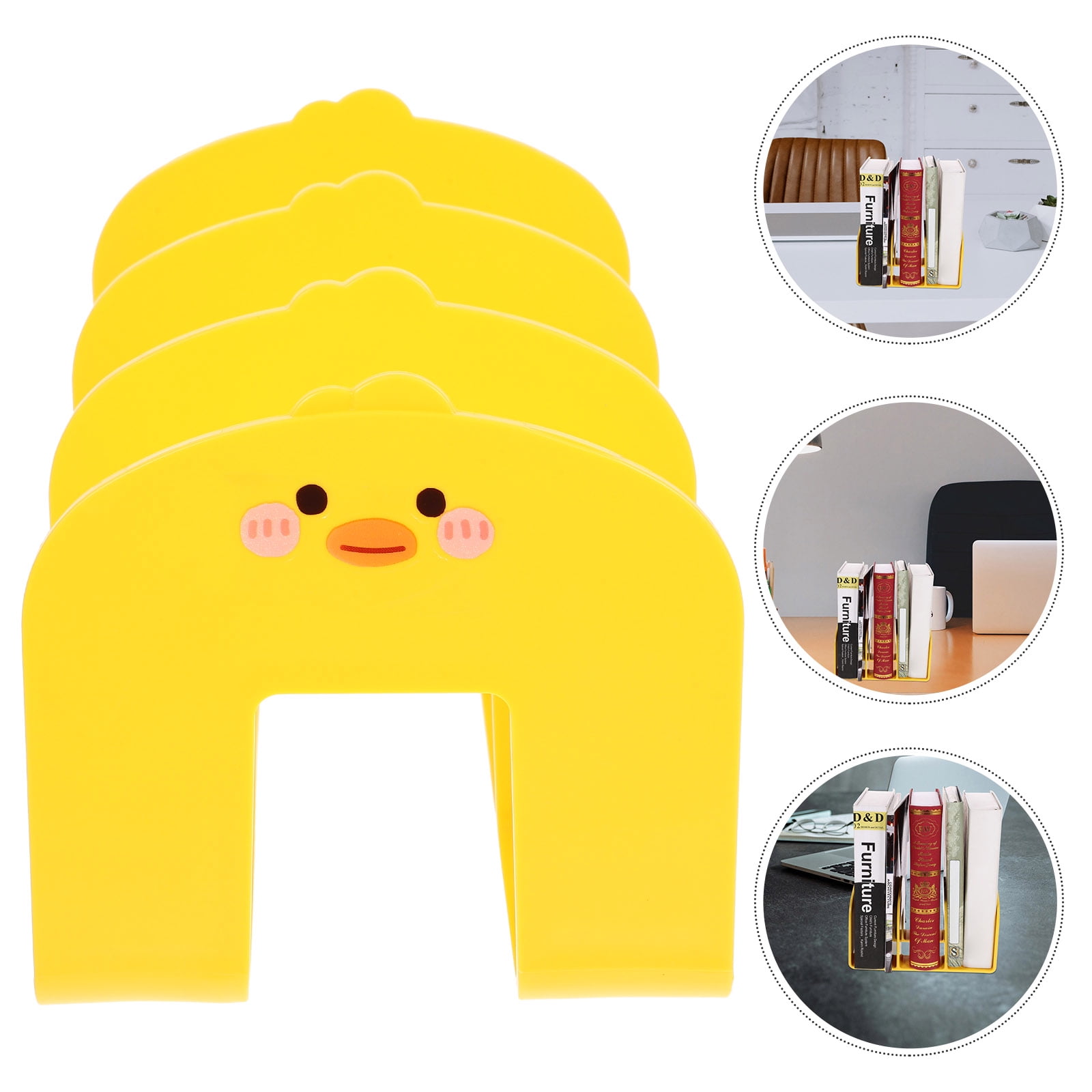 Masteelf Book Ends Cartoon Desktop Bookend Simple Style Book Shelf ...