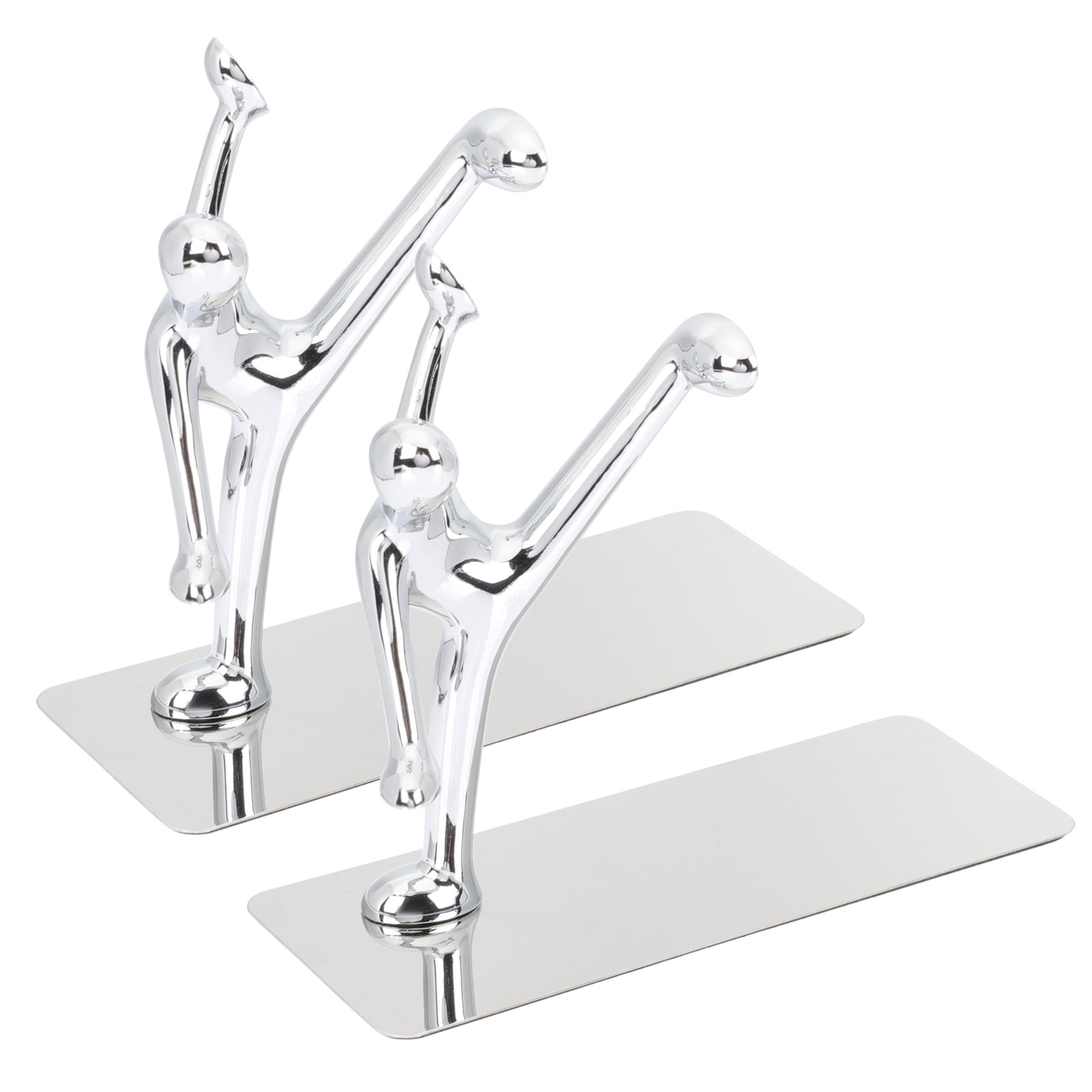 Silver Bookends Made of Stainless Steel and Zinc Alloy for Home Decor ...
