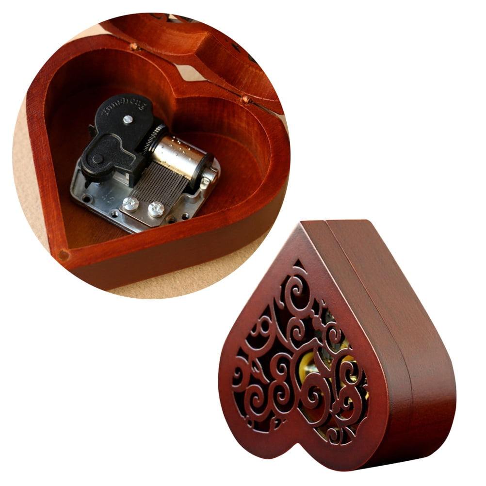 Masteelf Boxes Wind up Music Box Heart Shaped Music Box Man - Walmart.com