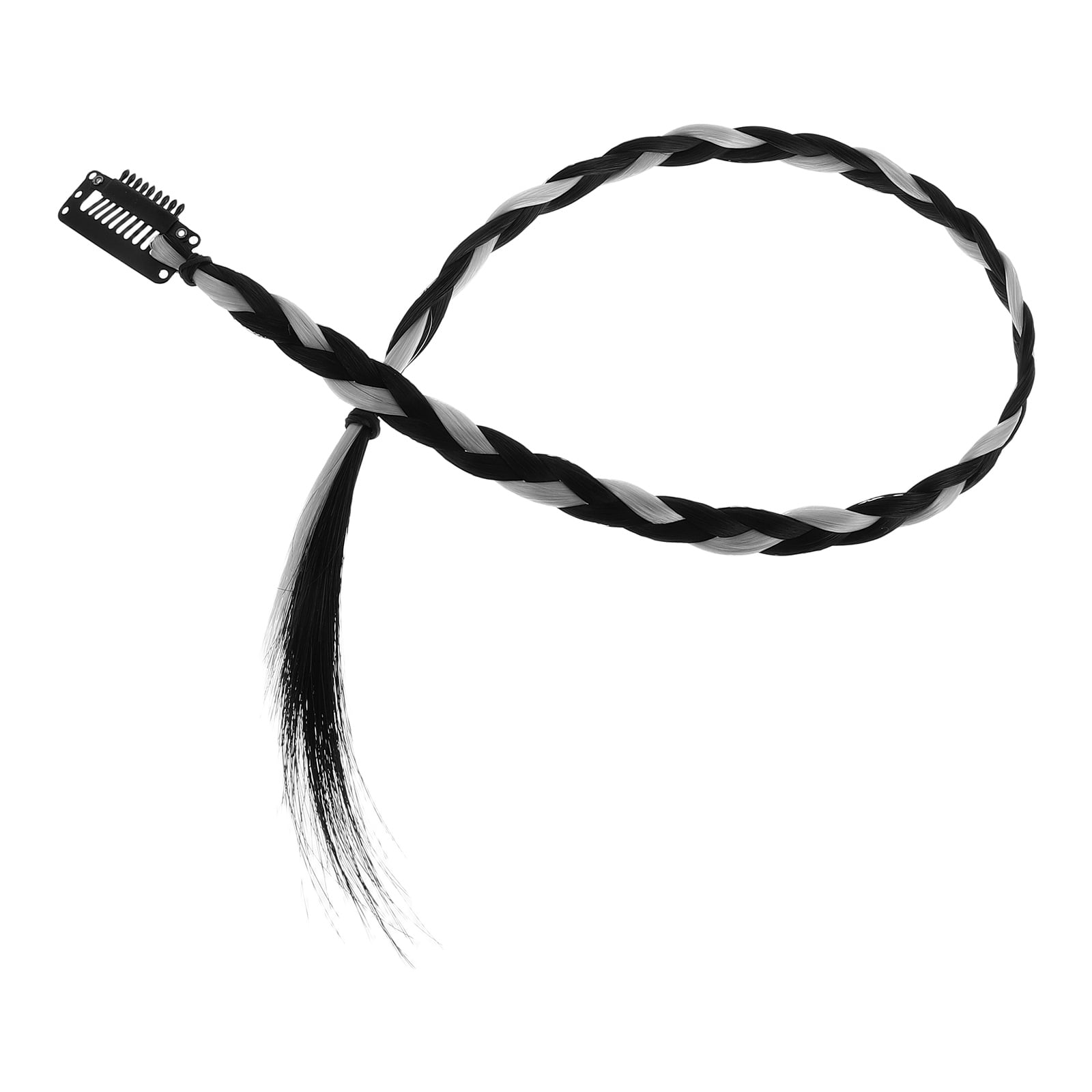 Masteelf Braided Wig Hairpiece For Women Fake Braid Hair Clips ...