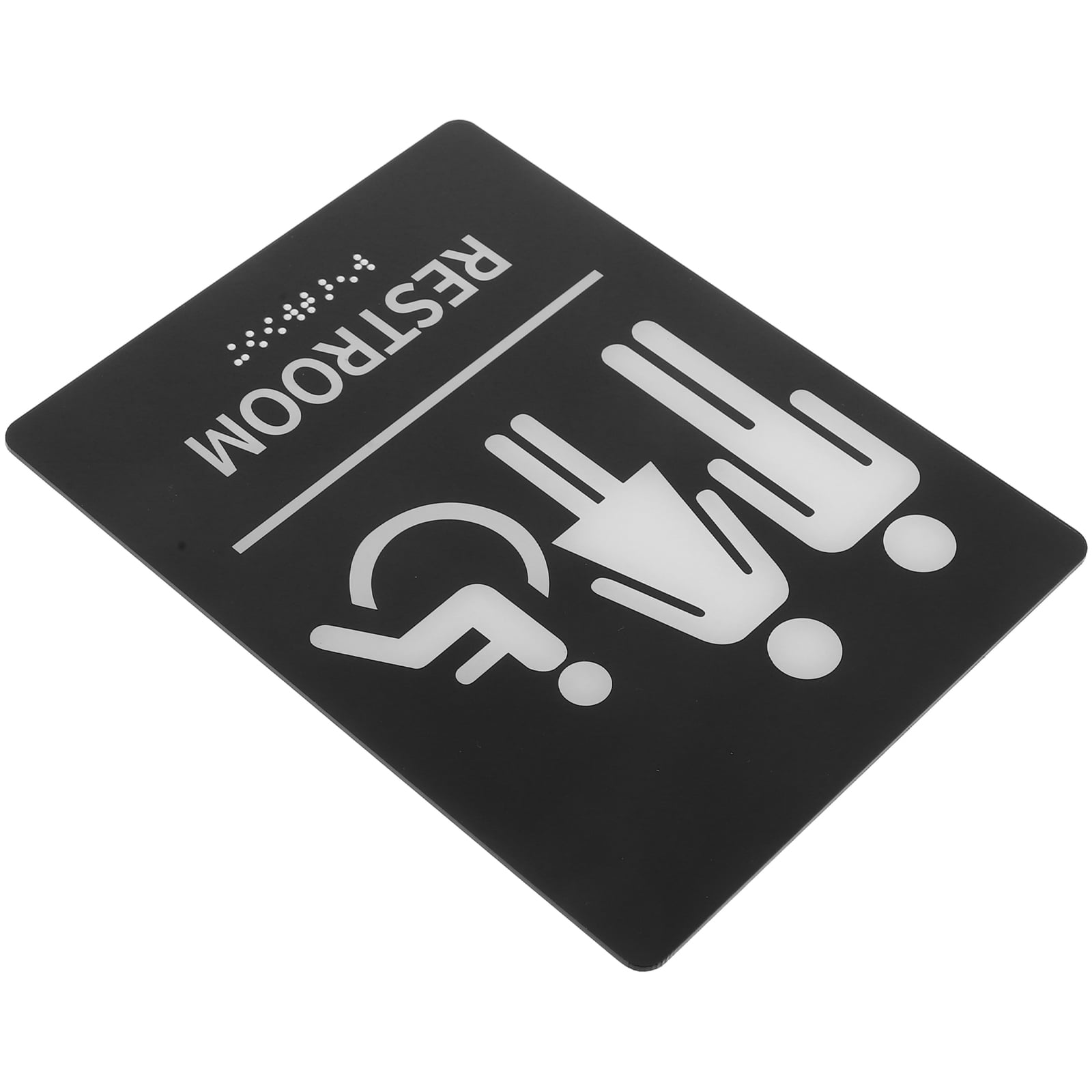 Masteelf Acrylic Braille Self Adhesive Restroom Sign Replaceable ...