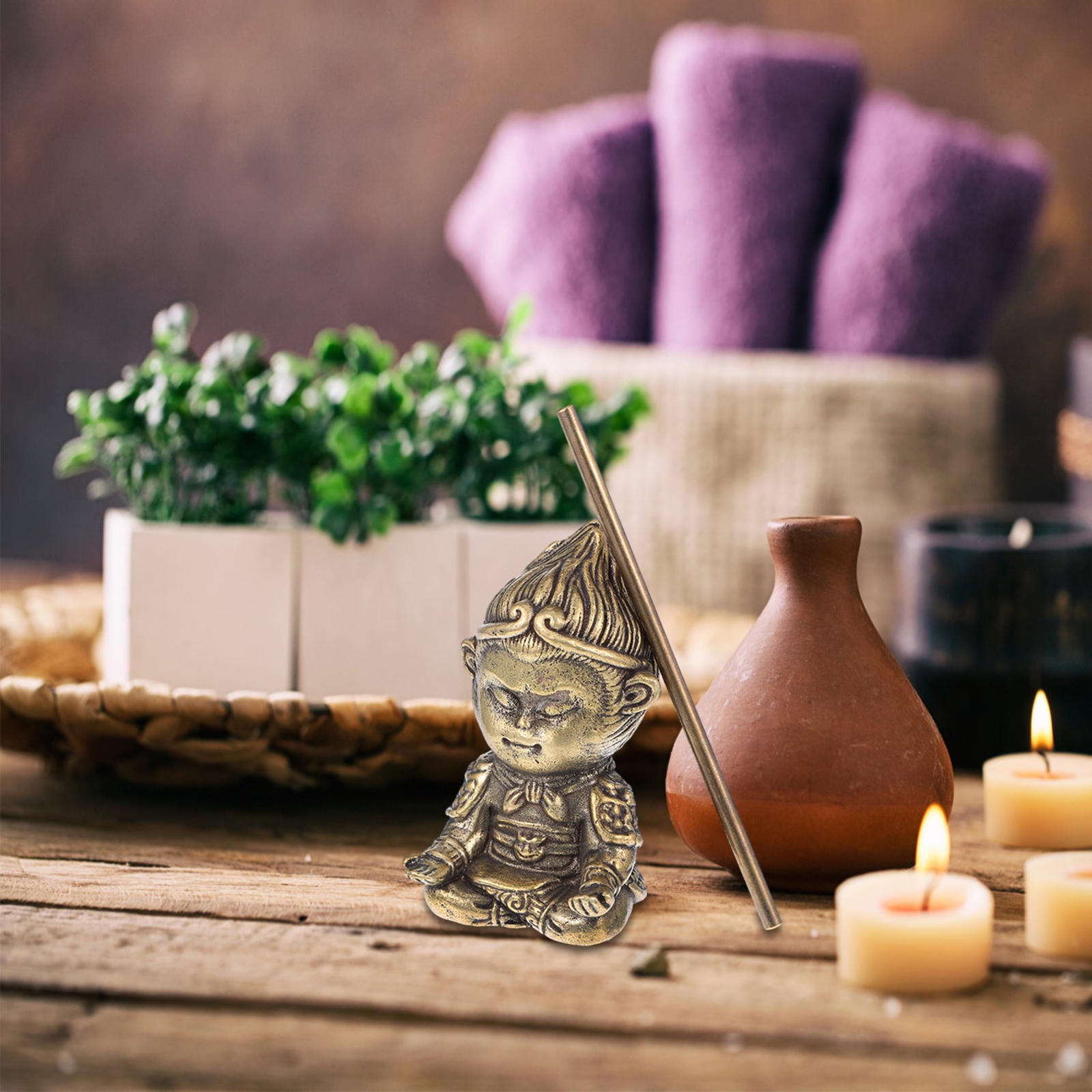 Masteelf Brass Statue Chinese Monkey King Wukong Statue Monkey King ...