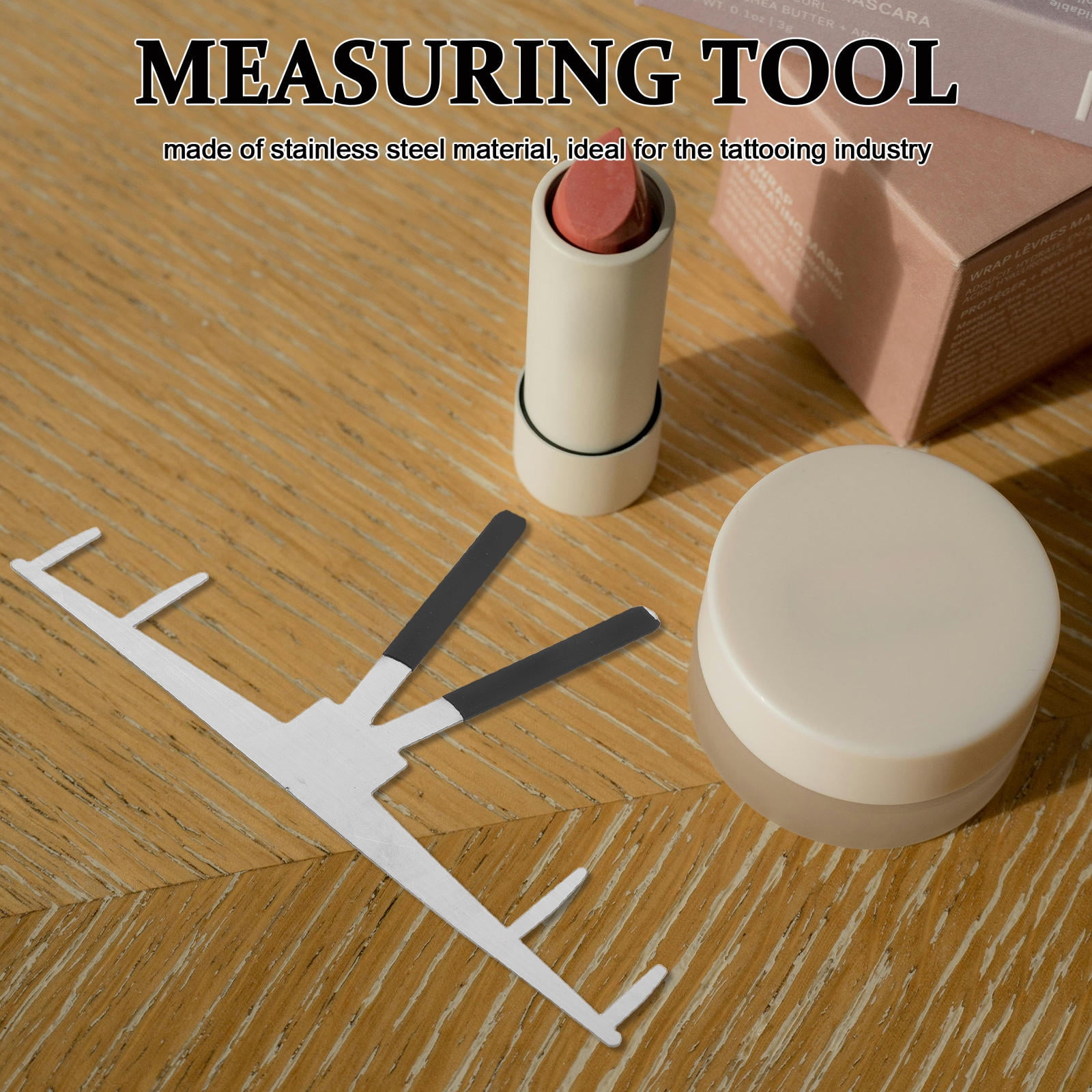 Masteelf Brow Measuring Tool Stainless Steel Eyebrow Ruler Eyebrow ...