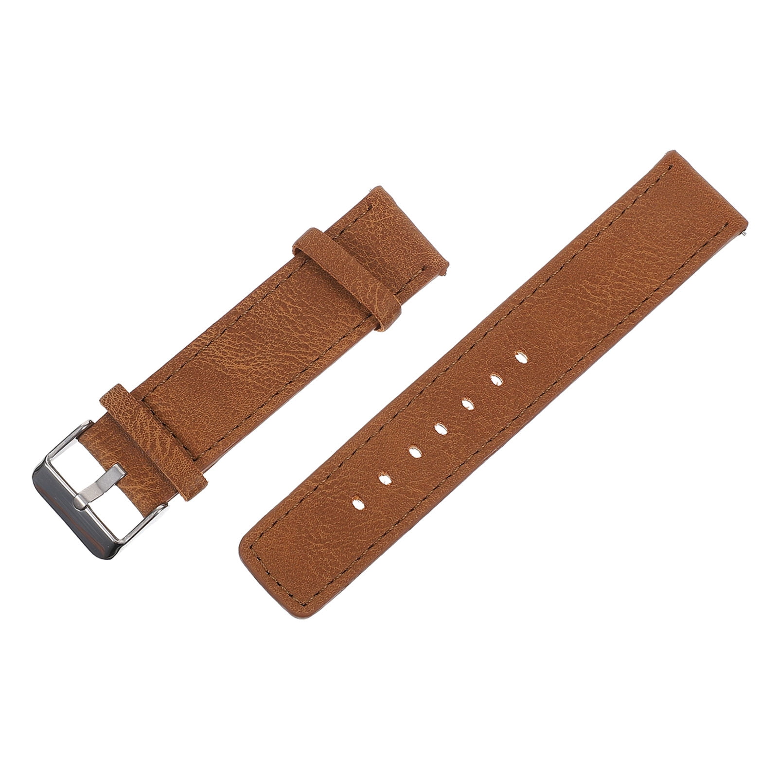 Masteelf Brown Leather Watch Strap for LS02 Smart Watch Adjustable Size for Comfort and Style ...