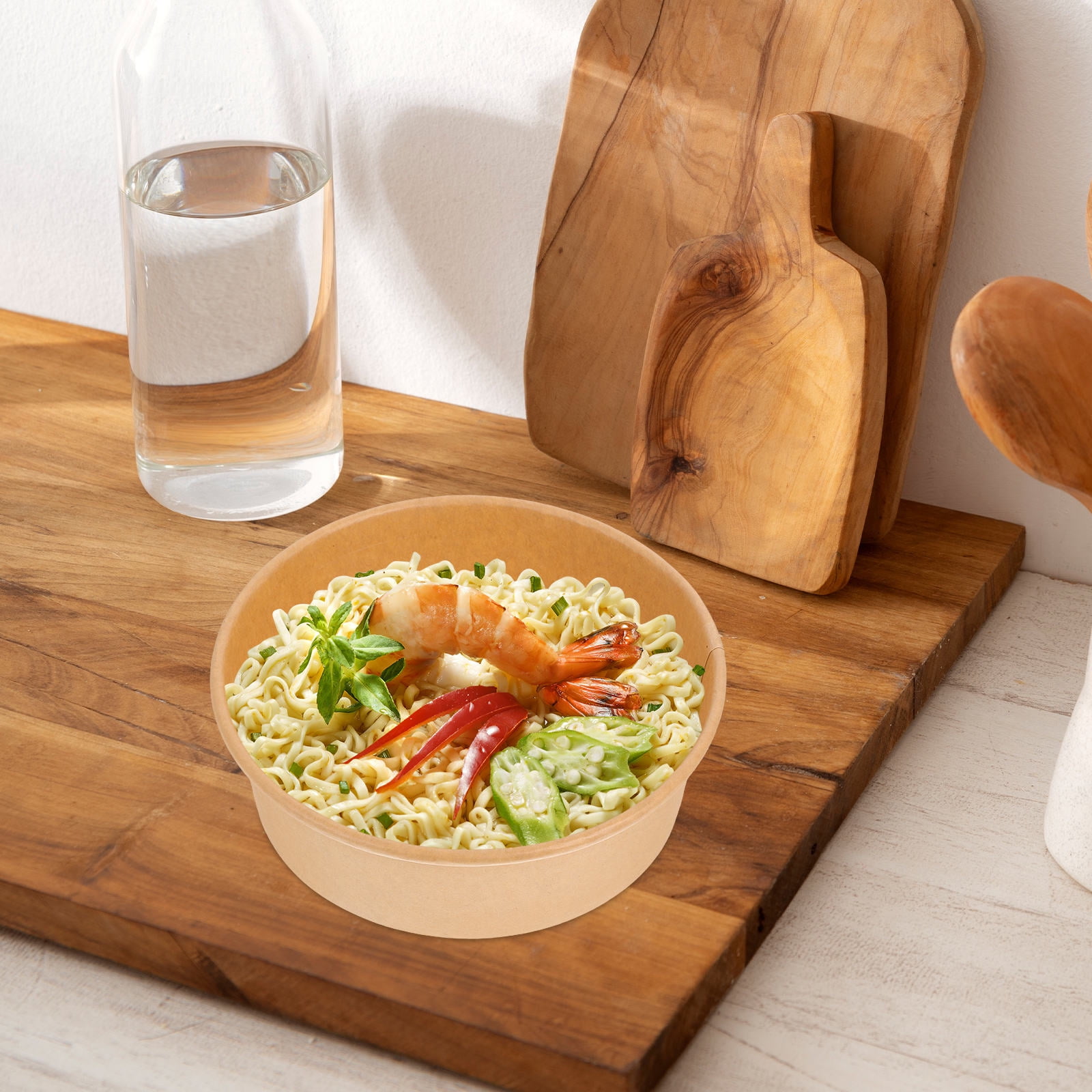Masteelf Brown Paper Food Box for Storage Use Leakproof and Firm Design ...