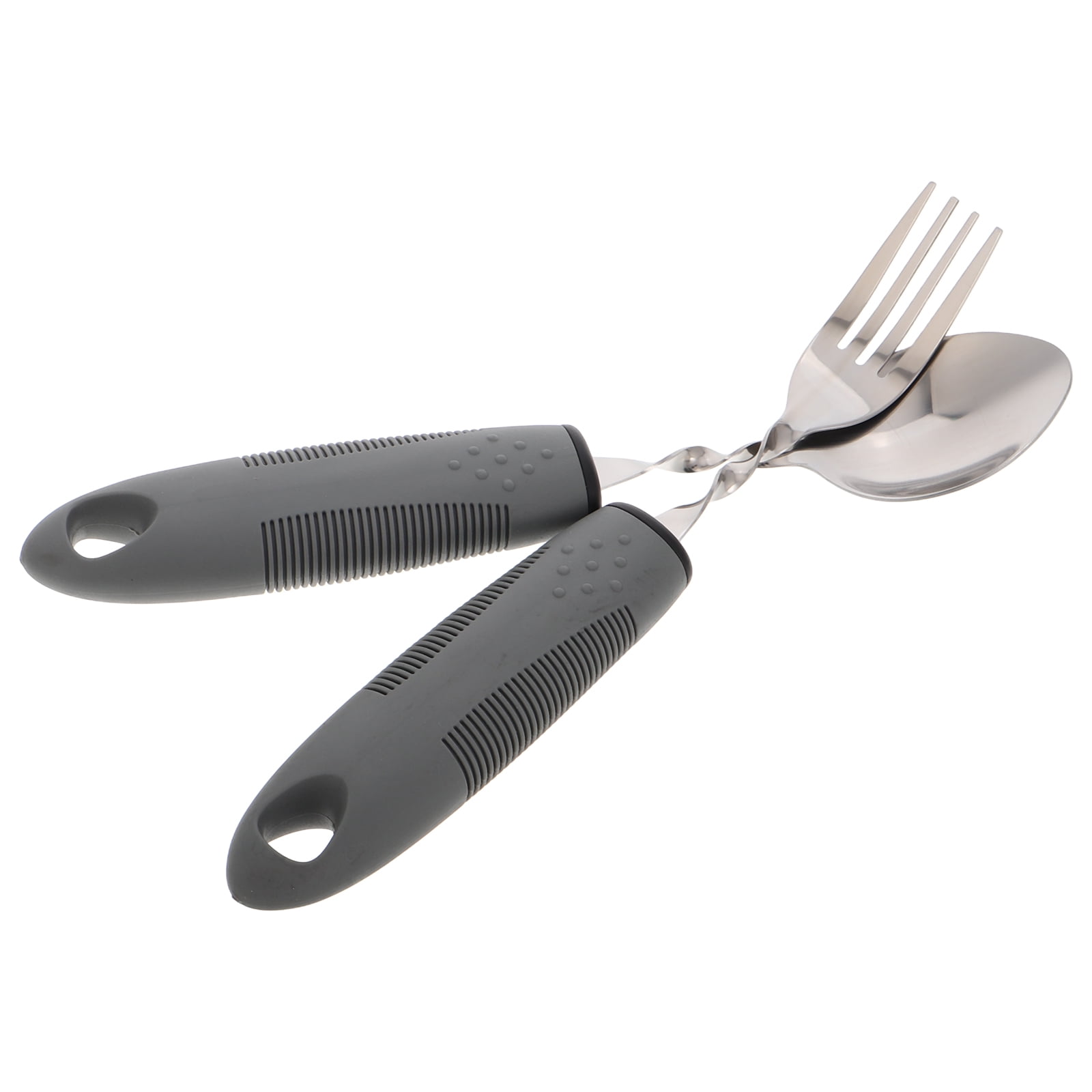 Masteelf 1 Set Weighted Fork and Spoon Stainless Steel Bendable Eating ...