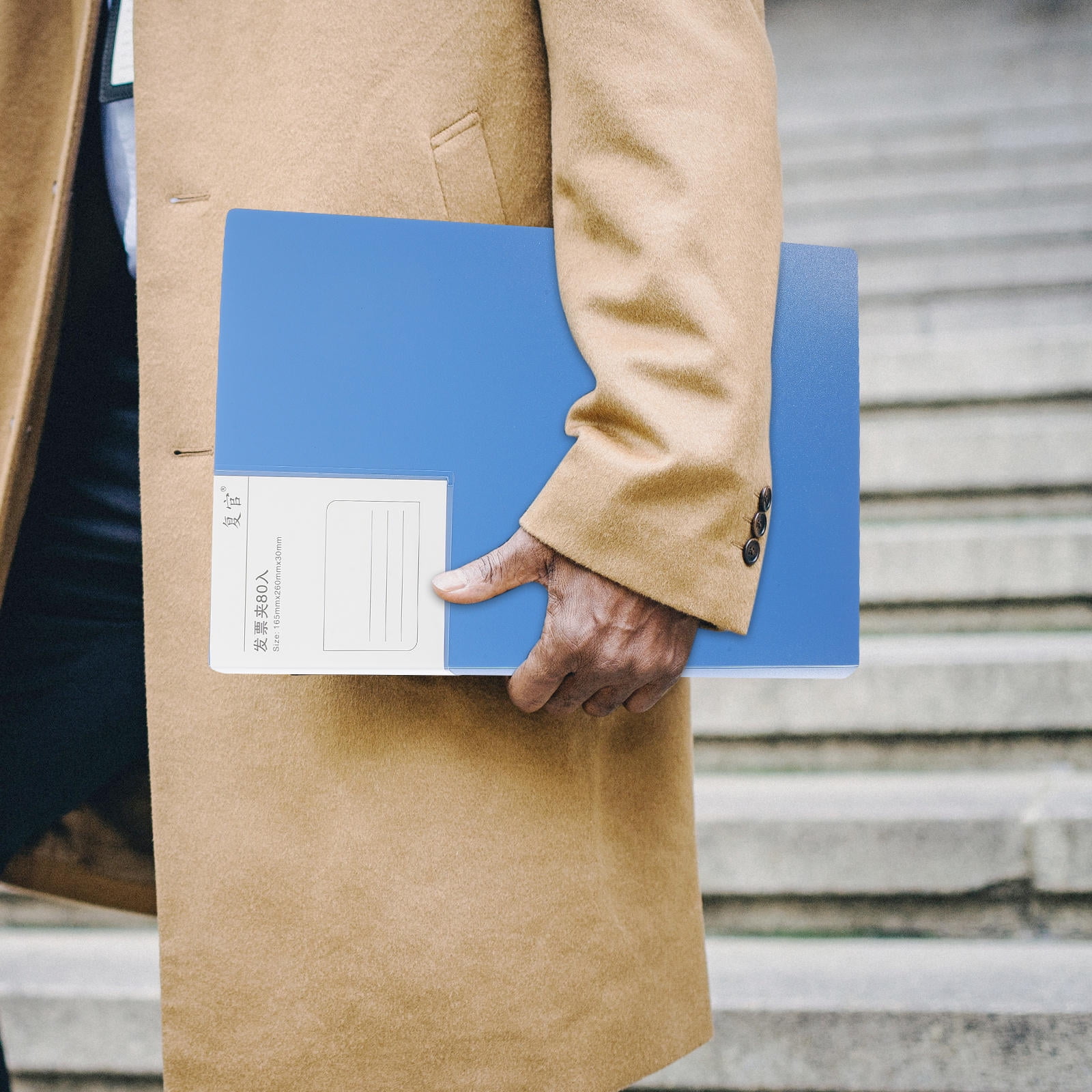 Masteelf Business Checkbook Binder Plastic Invoice Album Office Bill ...