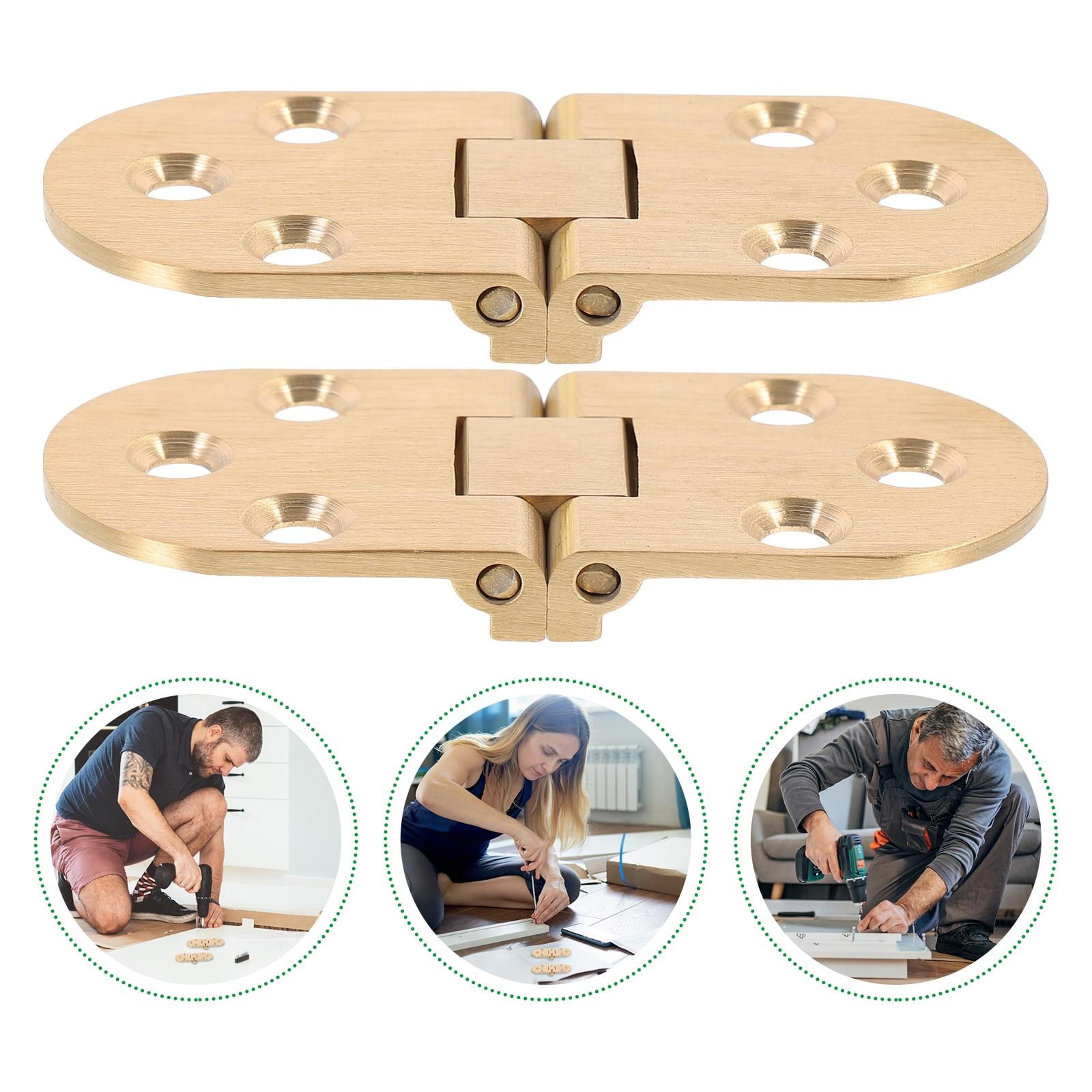 Masteelf Golden Butler Tray Metal Hinges for Cabinet Doors, Folding ...