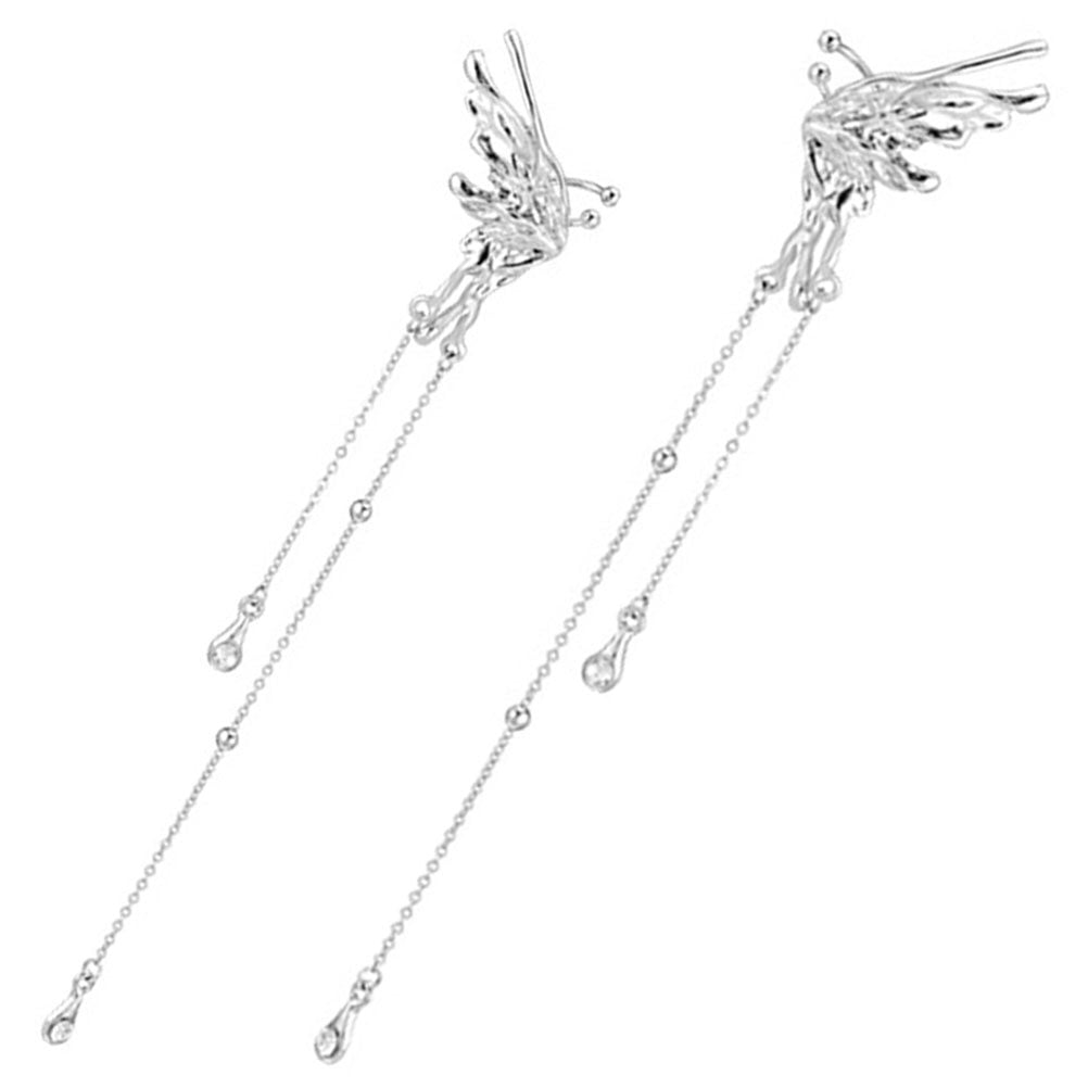 Masteelf Butterfly Elf Ear Clip Stand Out Ear Cuff Miss 13x2CM Silver ...