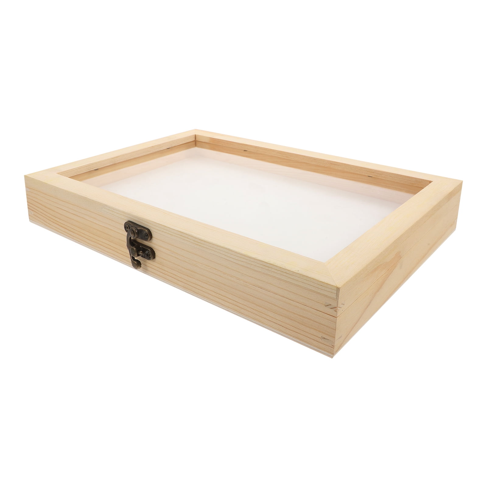 Masteelf Butterfly Shadow Box Unfinished Wooden Box with Clear Top and ...