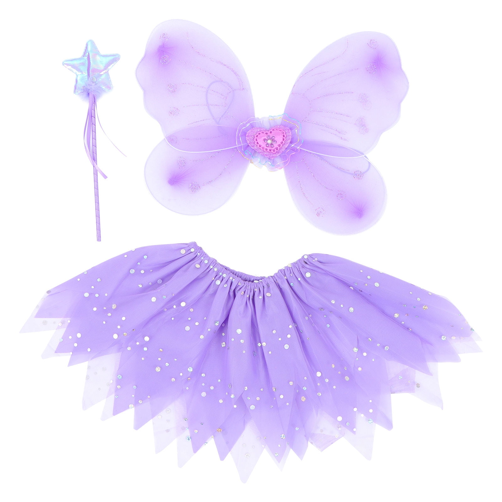Masteelf Butterfly Wings Skirt Suit Fluffy Tulle Fairy Dress Skirts for ...