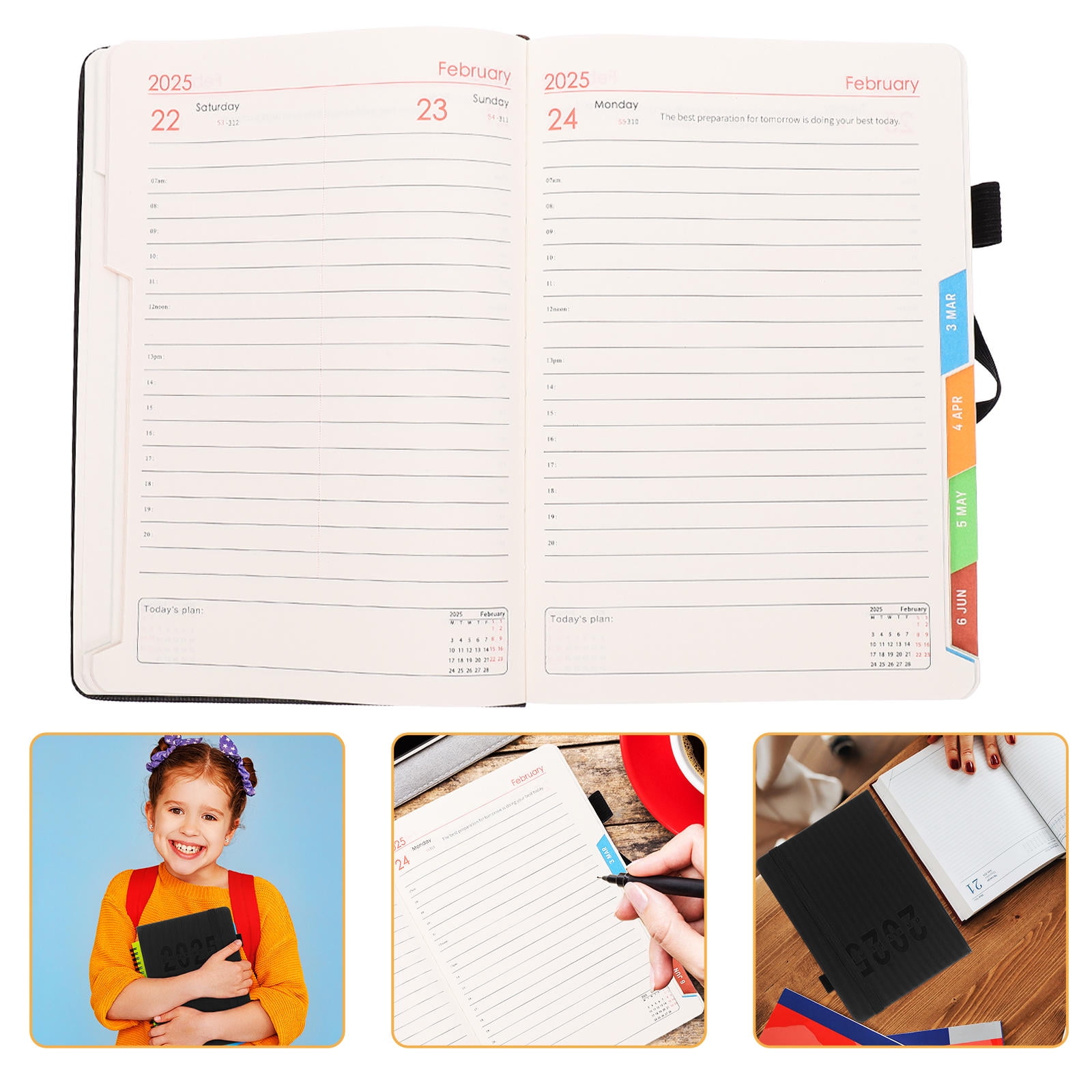 Masteelf Calander Aesthetic Notebook College Ruled Student Dating Black ...