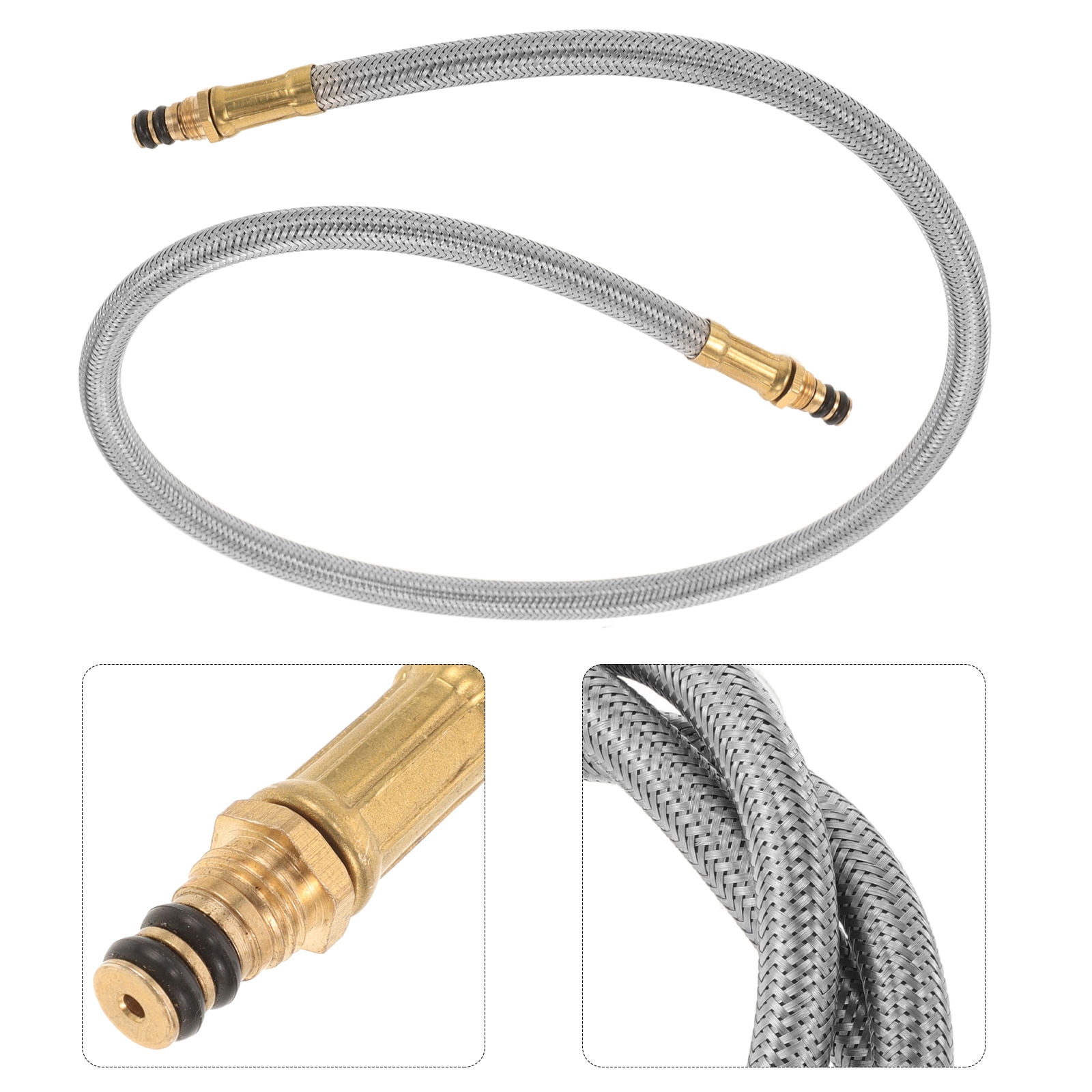 Masteelf Camper Propane Hose Gas Stove Connector Kit Universal Silver ...