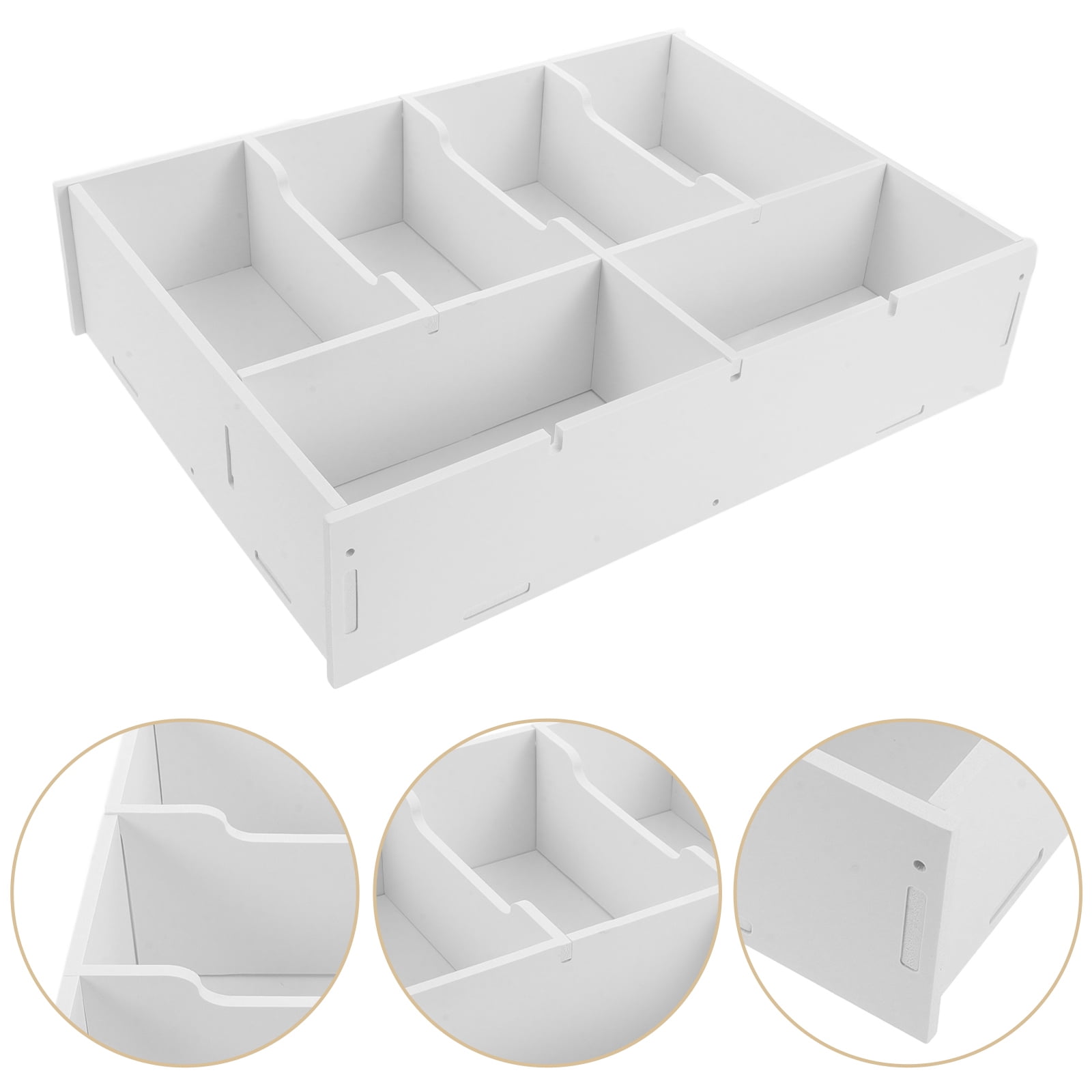 Masteelf Cash Box With Dividers For Desk Money Tray Organizer Plastic ...