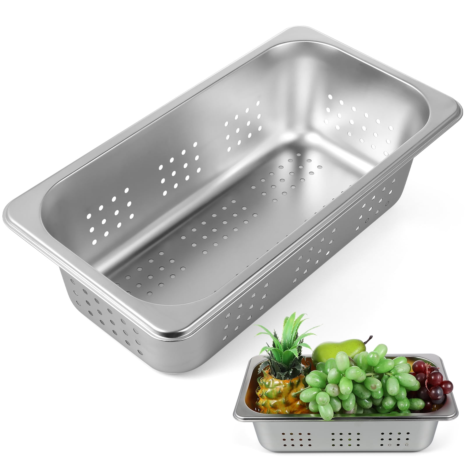 Masteelf Catering Pan Stainless Steel Hotel Pan Perforated Steam Pan ...