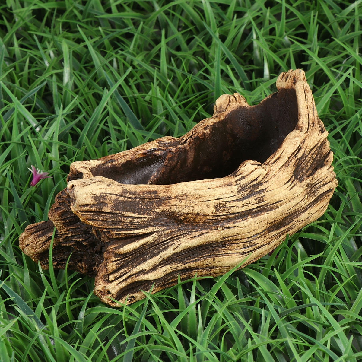 Masteelf Cement Flower Pot Log Planter Stand Pots for Plants - Walmart.com