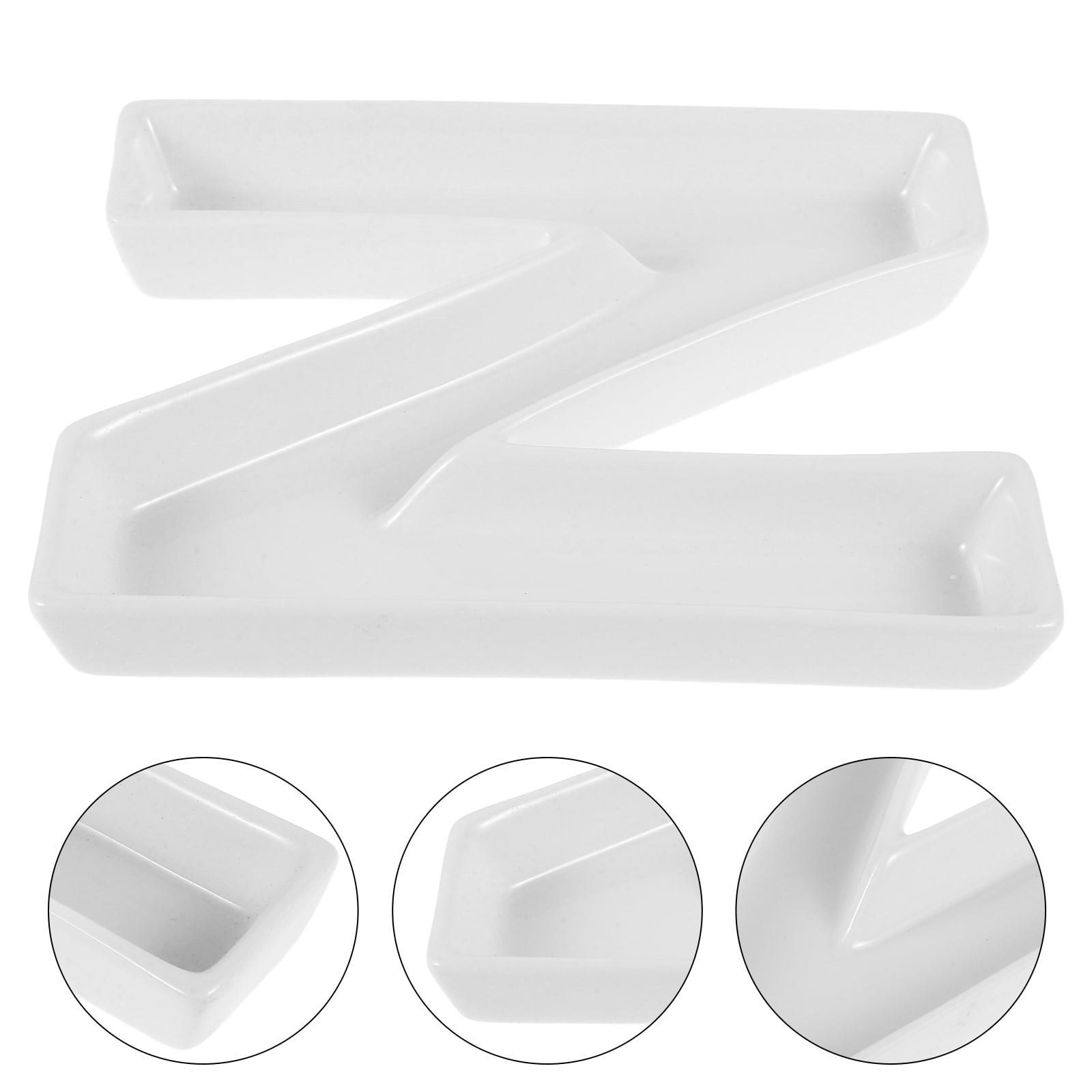 Masteelf Ceramic Snack Tray Food Tray Charcuterie Party Letter Serving ...