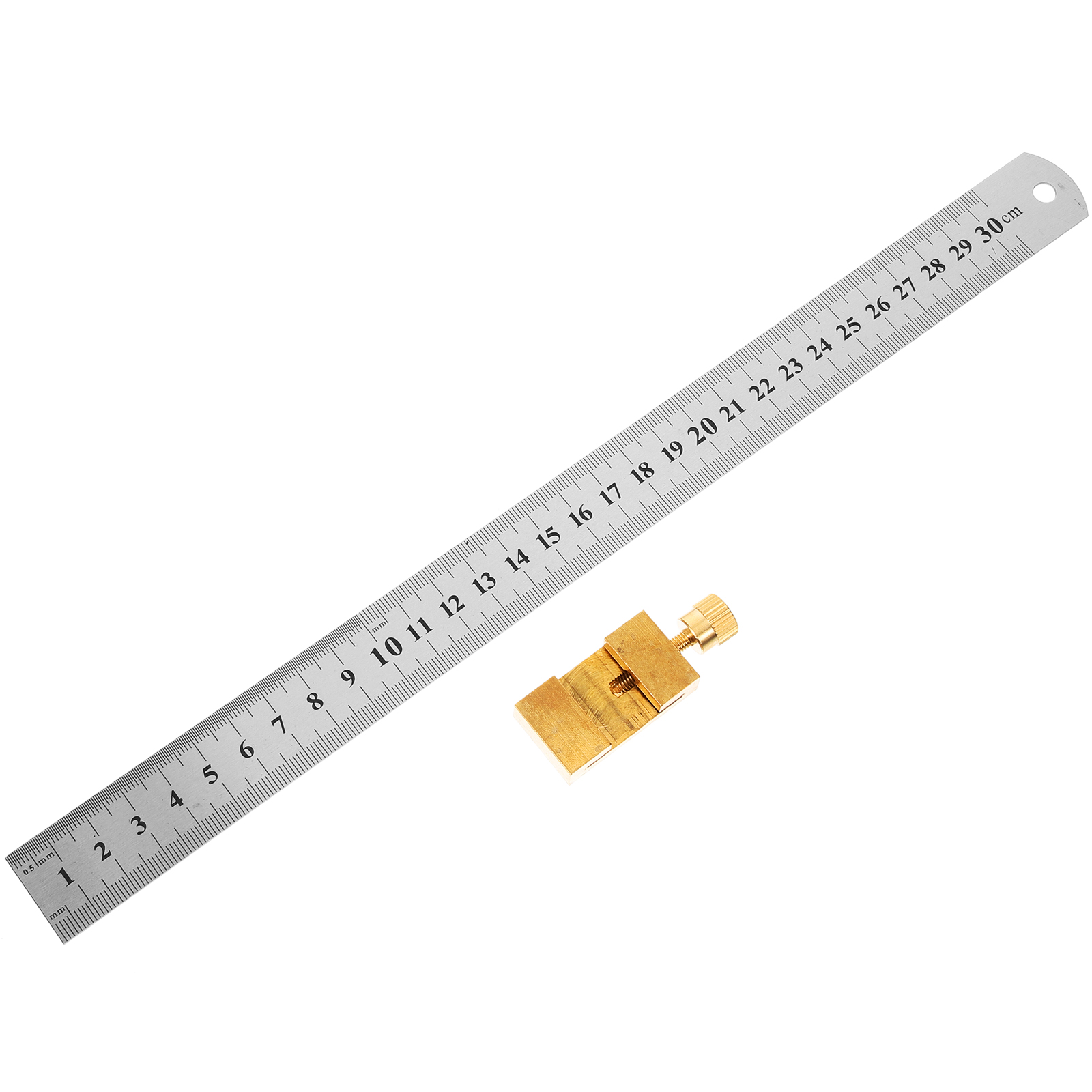 Masteelf Chain Steel Ruler Limited Block Woodworking Marking Tool ...