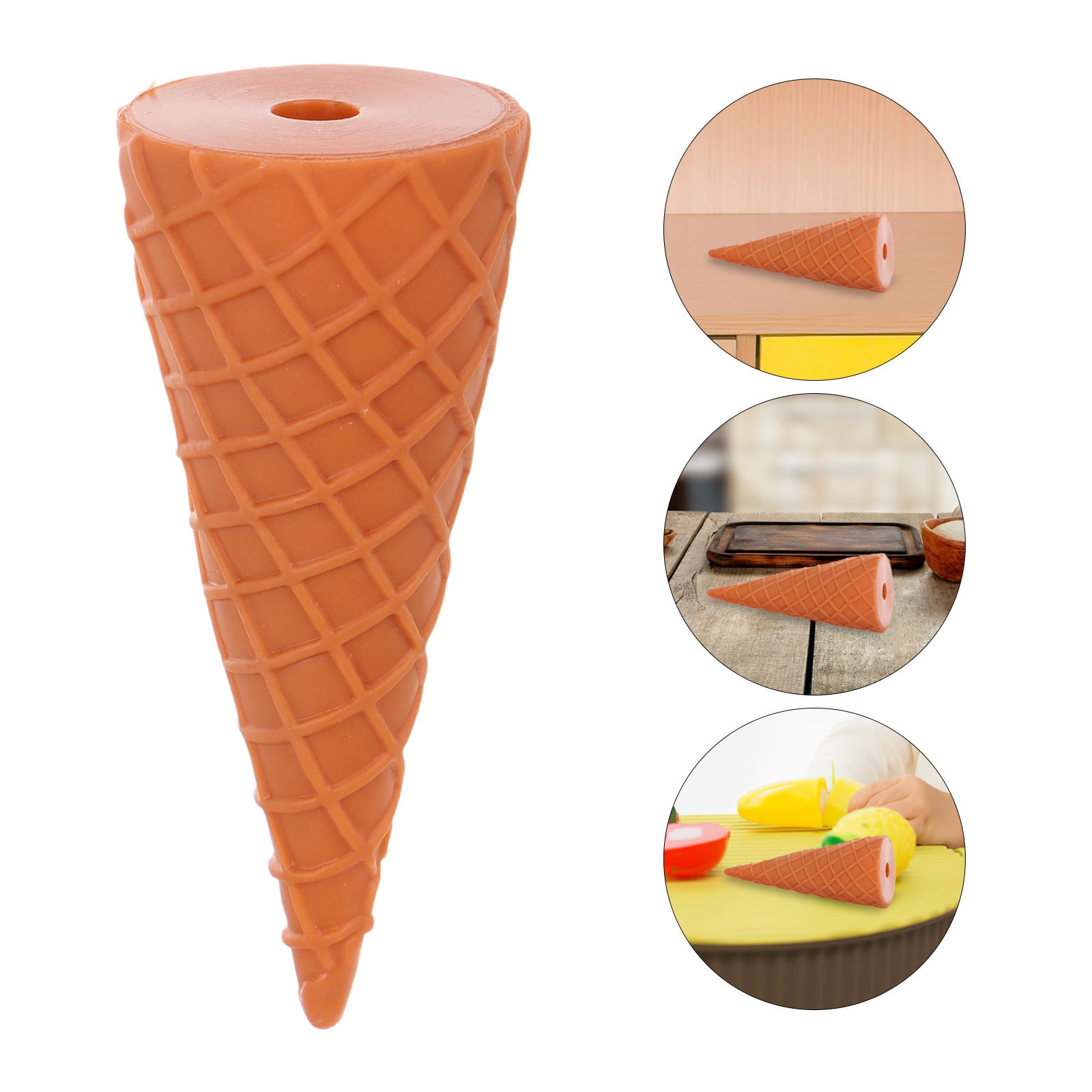 Masteelf Chocolate Fake Ice Cream Cone Model Artificial Dessert Prop ...