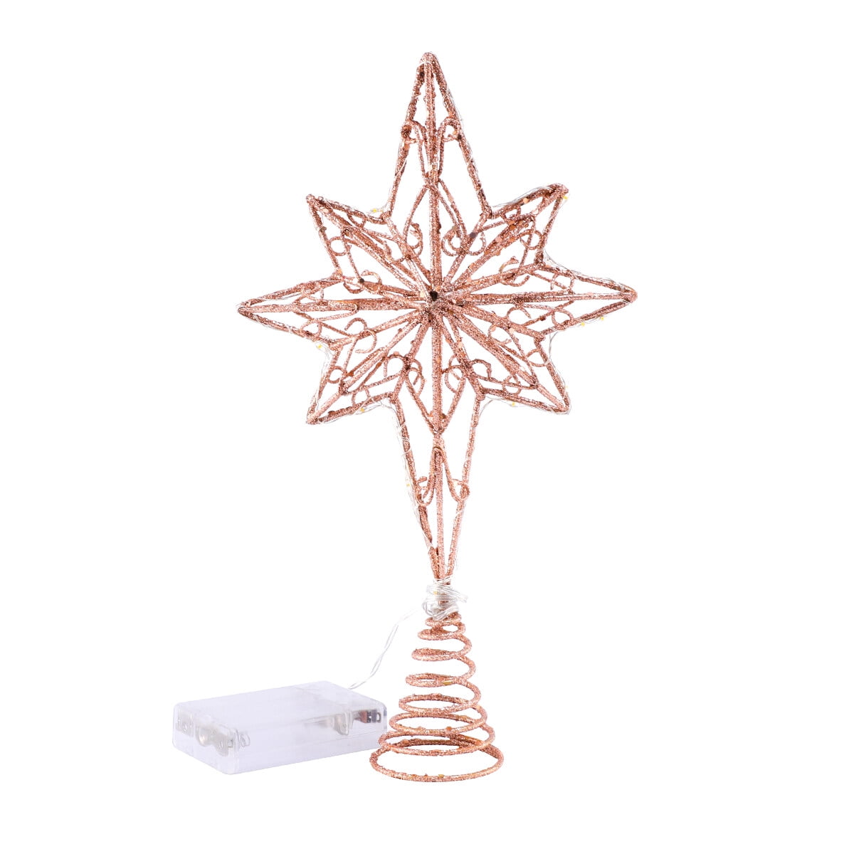 Masteelf Christmas Eight Pointed Star Tree Topper Christmas Treetop ...