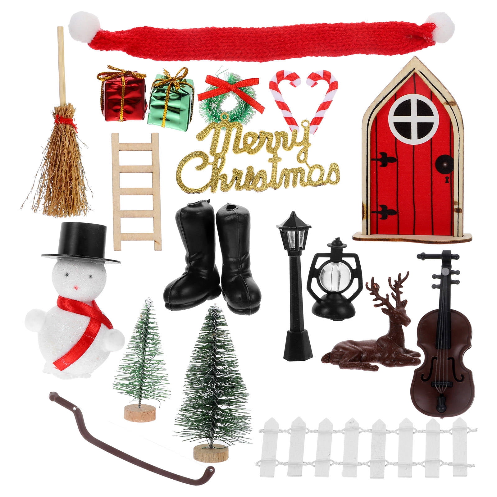 Masteelf Christmas Miniature Figurines Elf Doll House Furniture ...