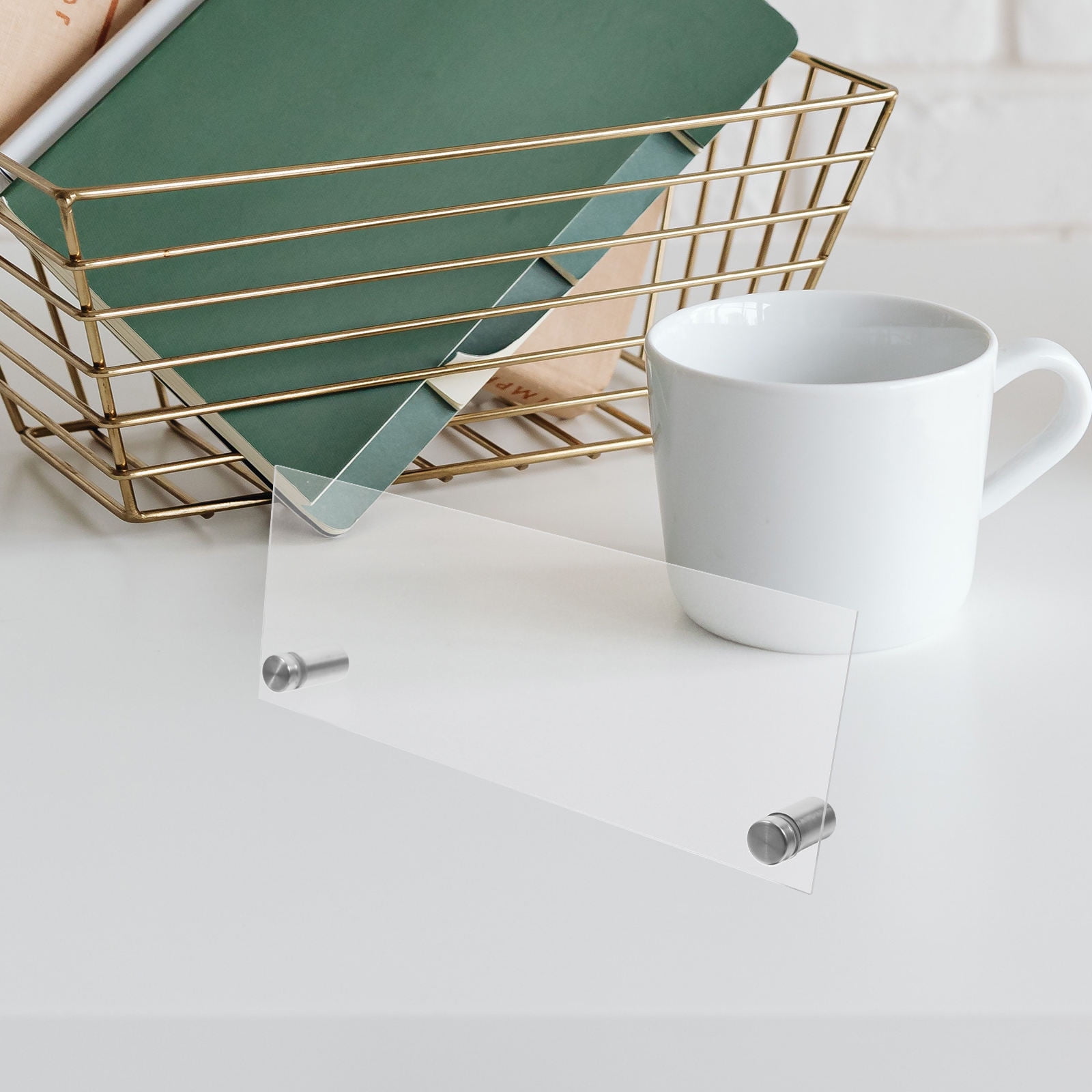 Masteelf Clear Acrylic Nameplate Reusable Name Plate Acrylic Office ...