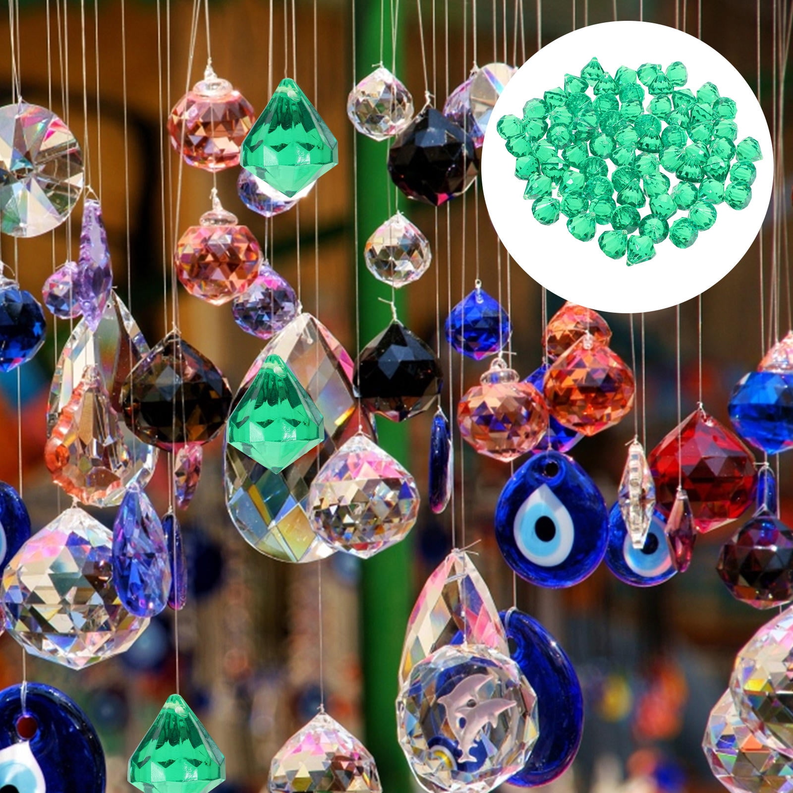 Masteelf Clear Crystal Ball Prisms for Windows DIY Acrylic Pendant ...