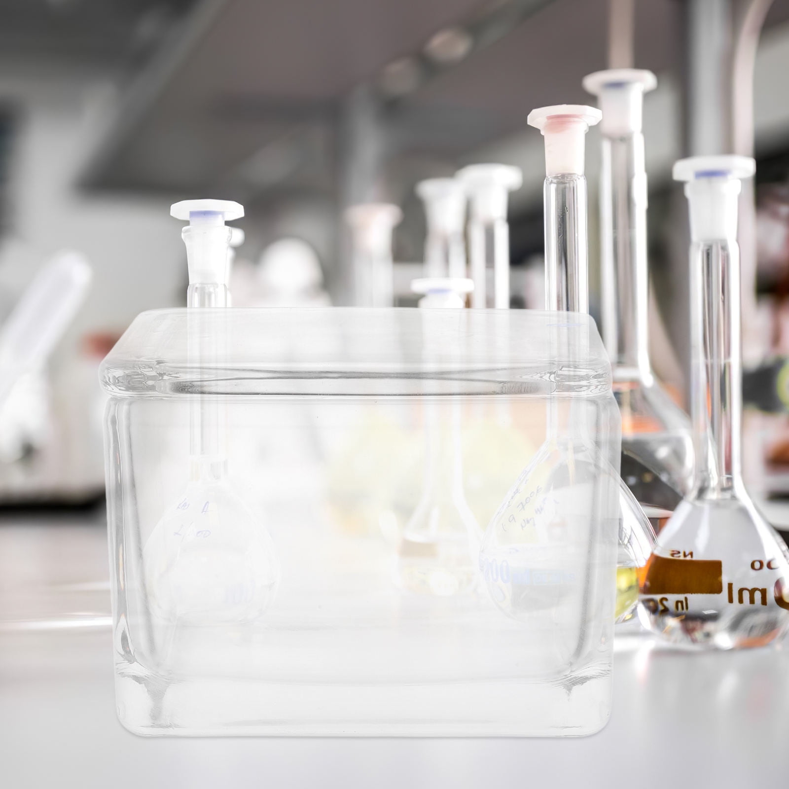 Masteelf Clear Glass Staining Jar Transparent Scientific Staining ...