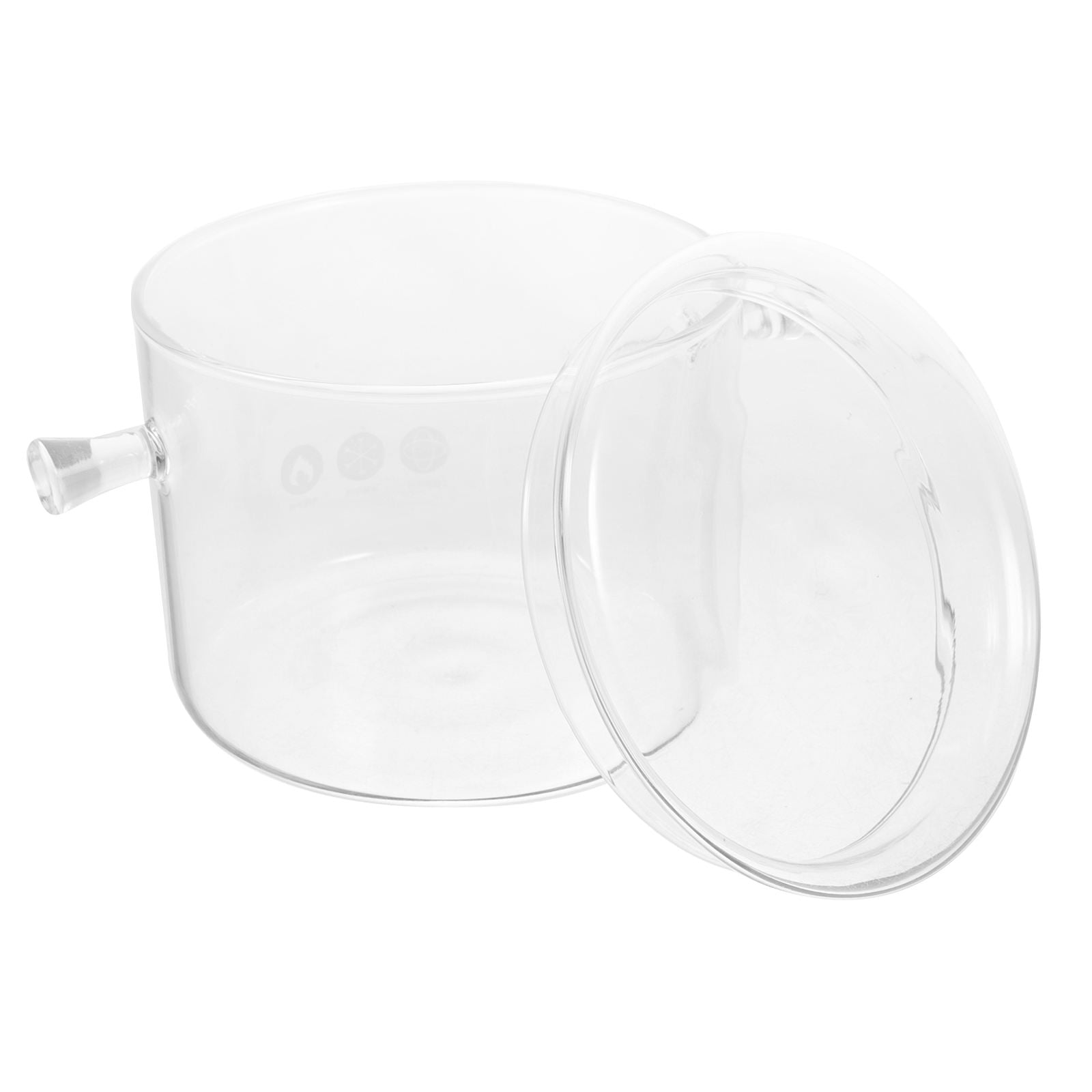 Masteelf Clear Glass Stew Pot With Cover Heat Resistant Cooking Pot For ...