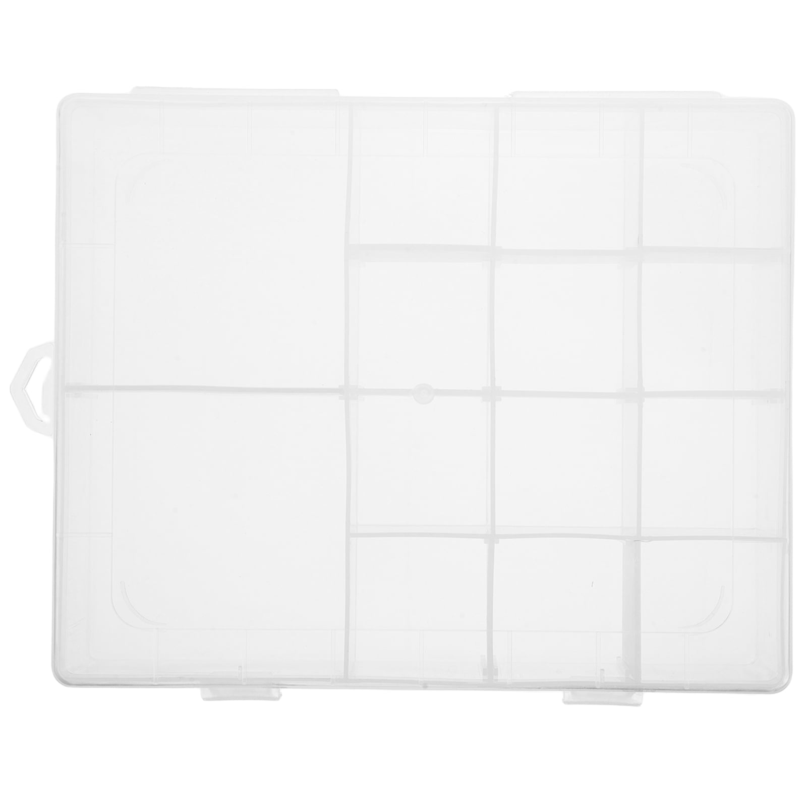 Masteelf Clear Plastic Organizer Box with Adjustable Dividers Bead ...