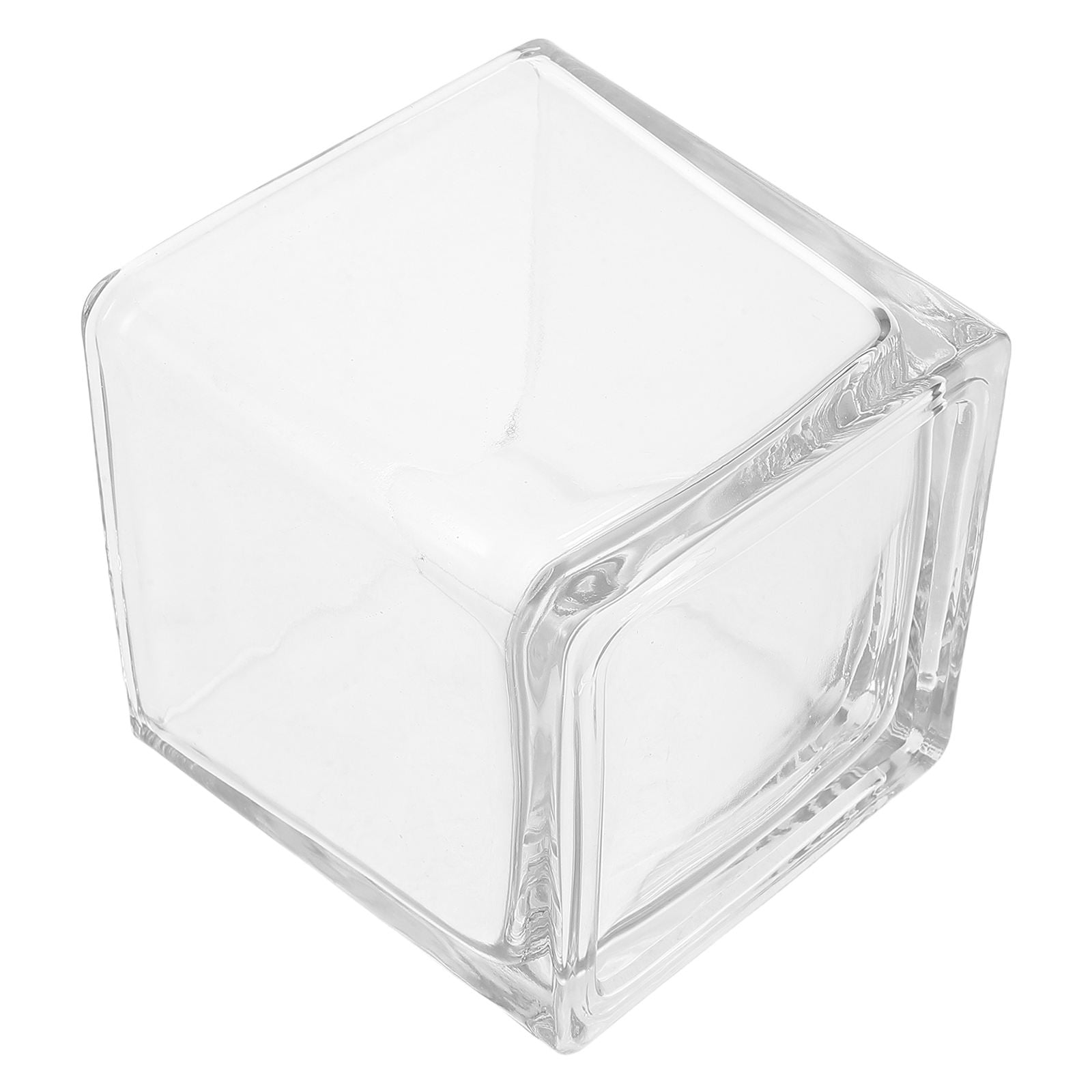 Masteelf Clear Square Glass Vase Square Glass Vase Clear Cube Vase Mini ...