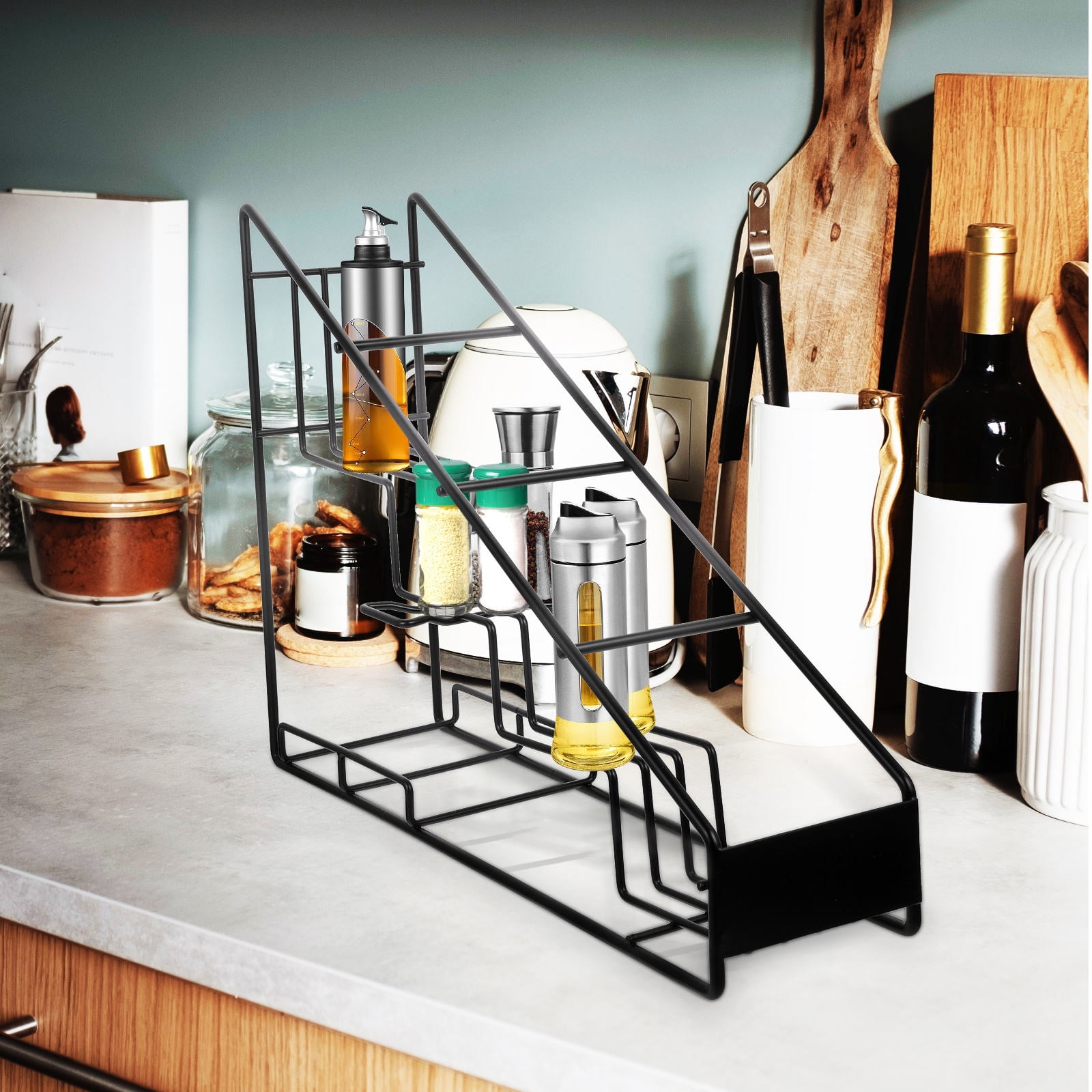 Masteelf Coffee Syrup Rack Syrup Bottle Holder Multi-layer Syrup ...