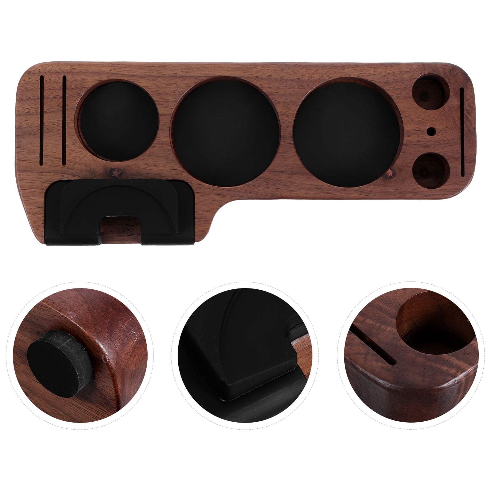 Masteelf Elegant Wooden Coffee Tamper Stand for Espresso Accessories ...