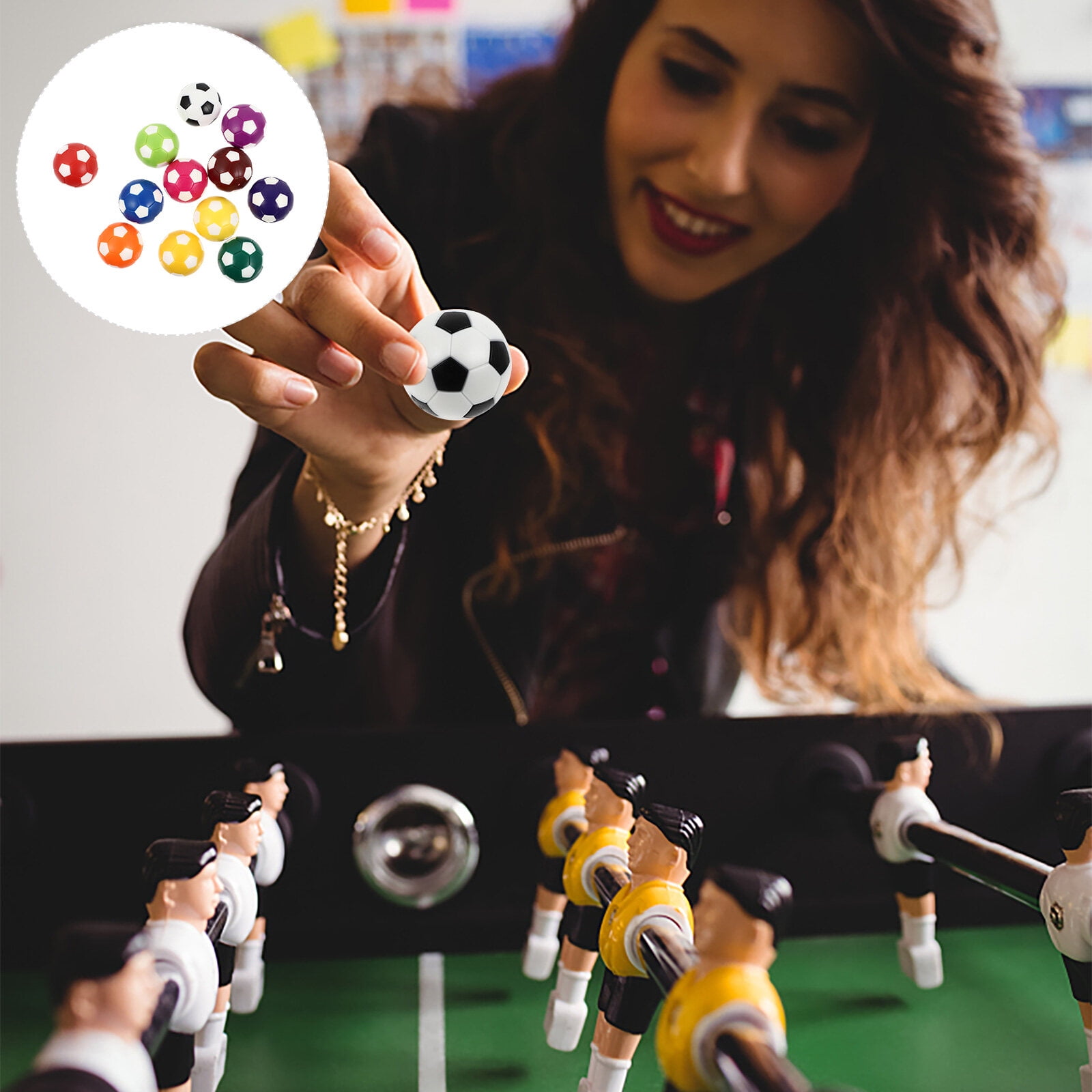 Masteelf Colored Plastic Table Soccer Balls for Playing Use Assorted ...