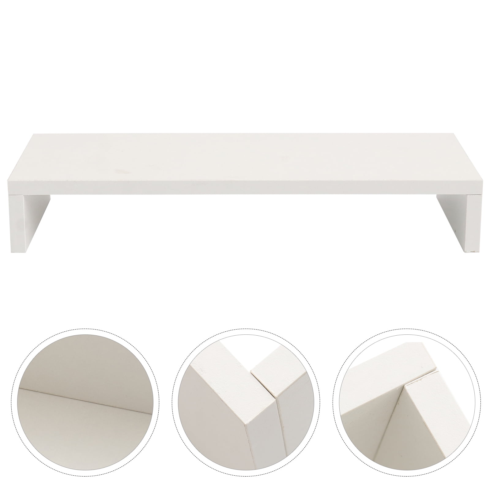 Masteelf Computer Monitor Riser White Stand for Neck Pain Desktop Rack ...